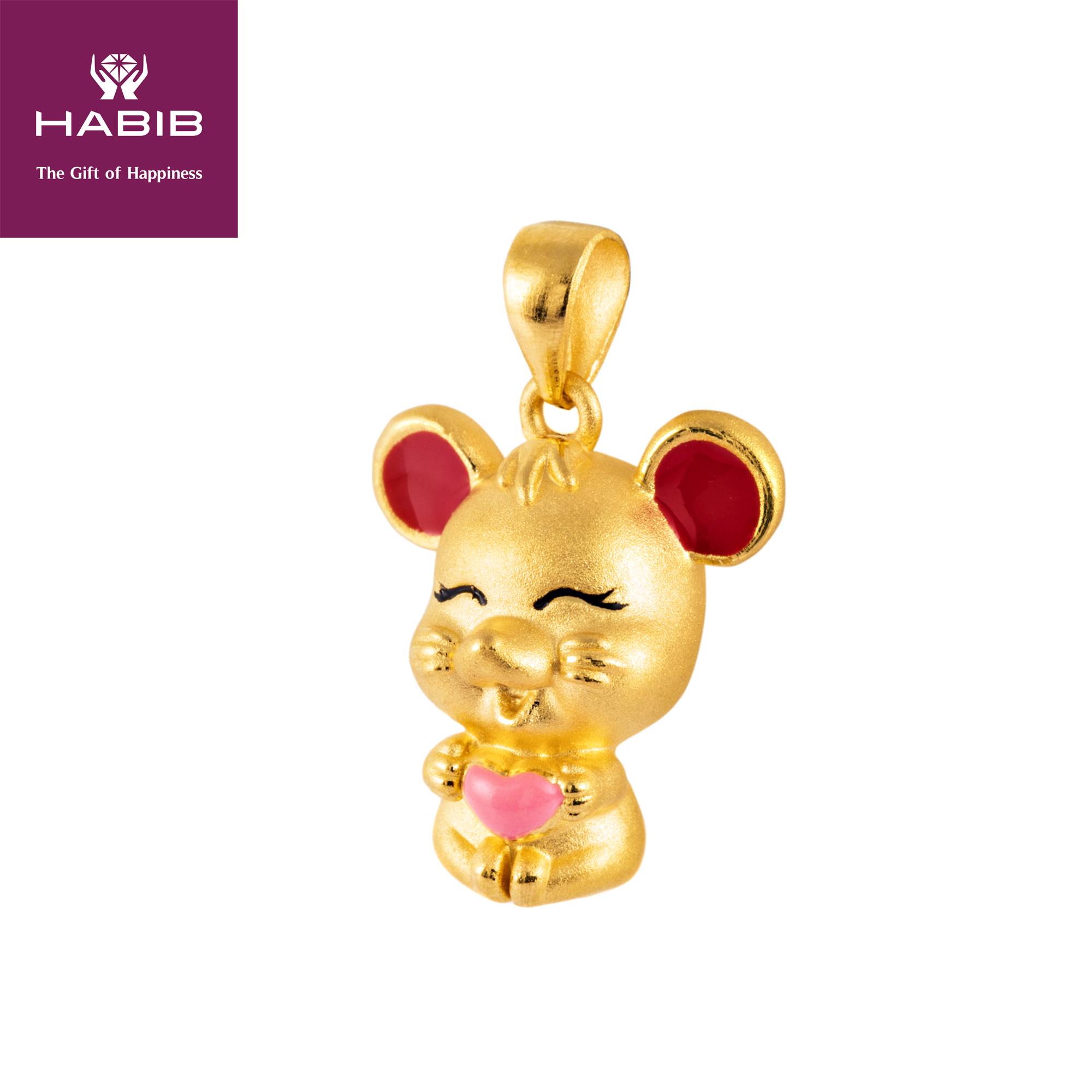 Cherish Mini Rat 999/24K Gold Pendant (1.94G) | HABIB Jewels