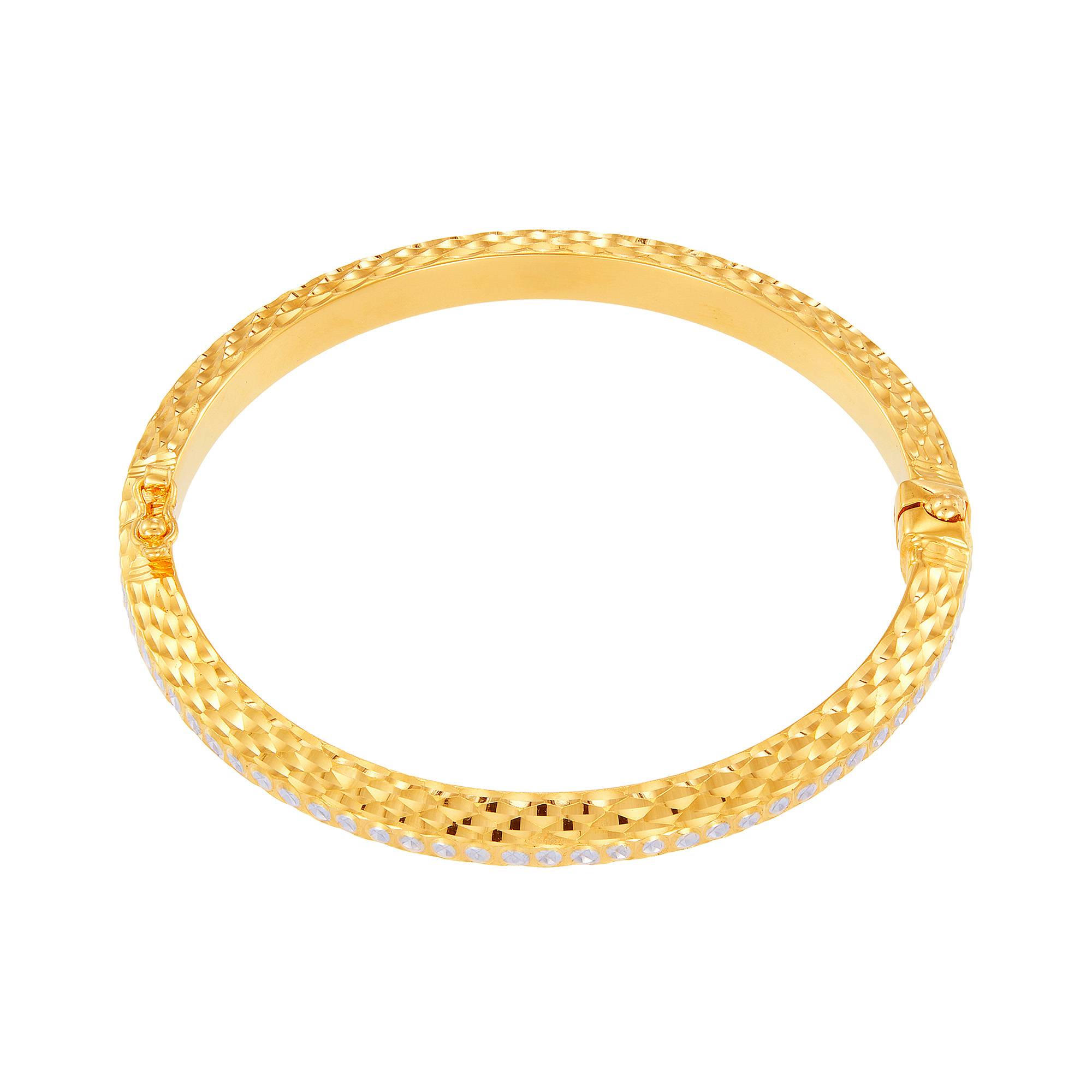 916/22K Yellow and White Gold Bangle SG61840923