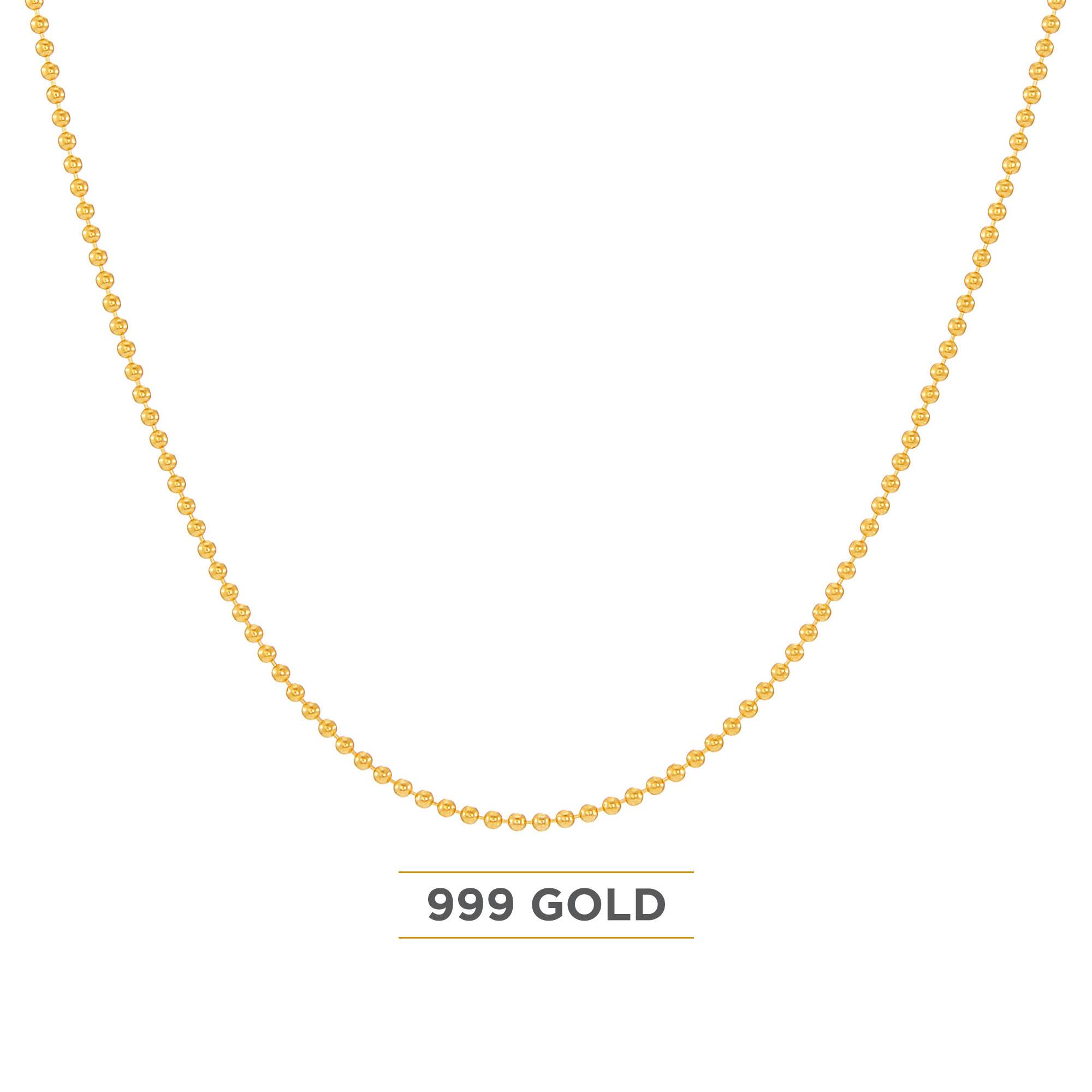 999/24K Yellow Gold Necklace WWGC1151123