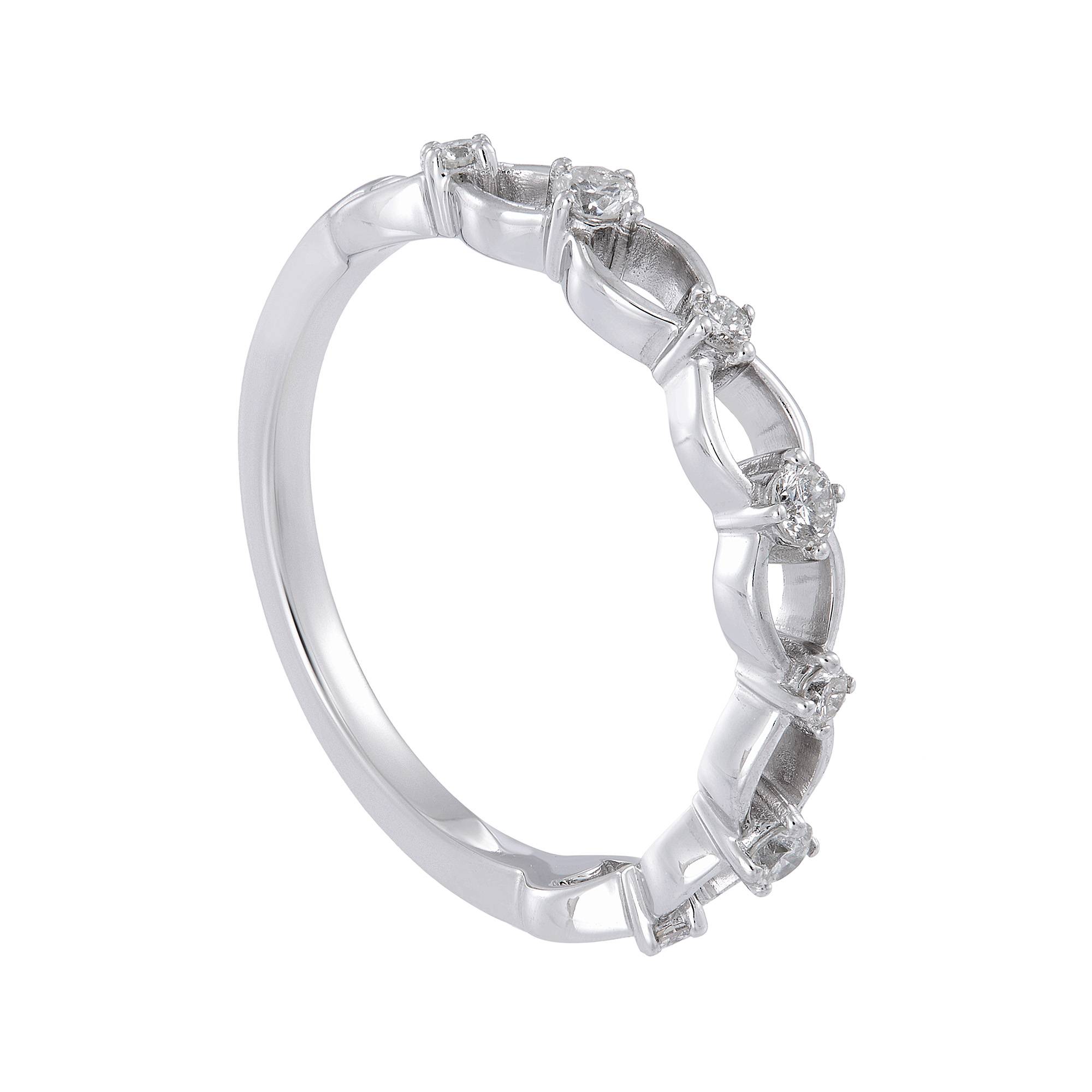 CHIC | Round Diamond Ring in 375/9K White Gold 267571223(WG)
