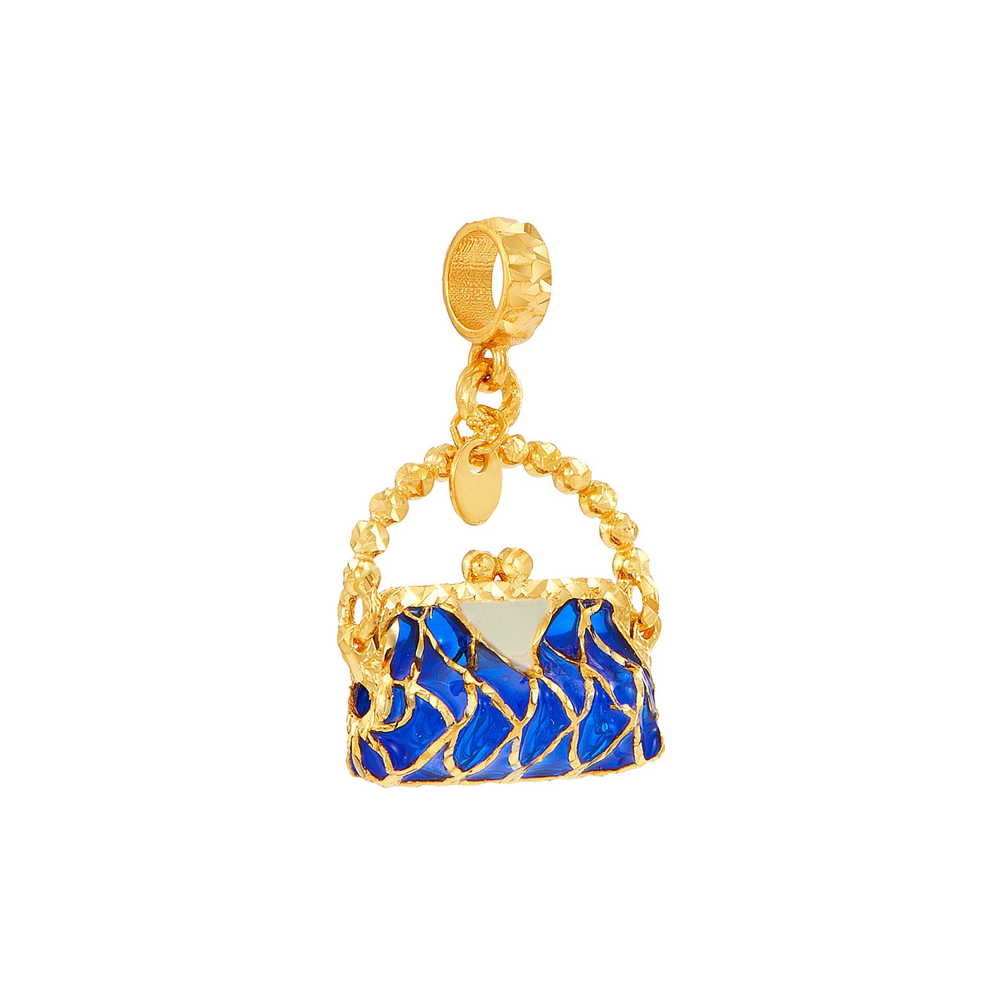 Oro Italia 916 Yellow Gold Charm GCM91121023(BLU)