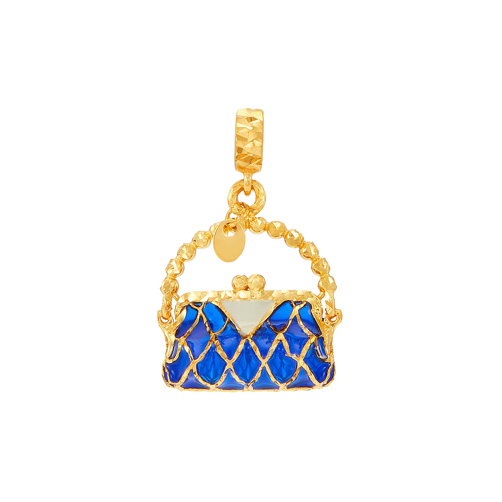 Oro Italia 916 Yellow Gold Charm GCM91121023(BLU)