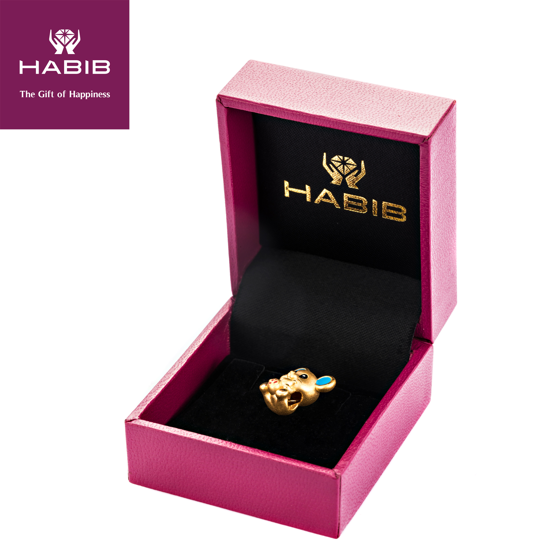 HABIB Happiness Mini Rat Gold Charm, 999 Gold (0.77G)