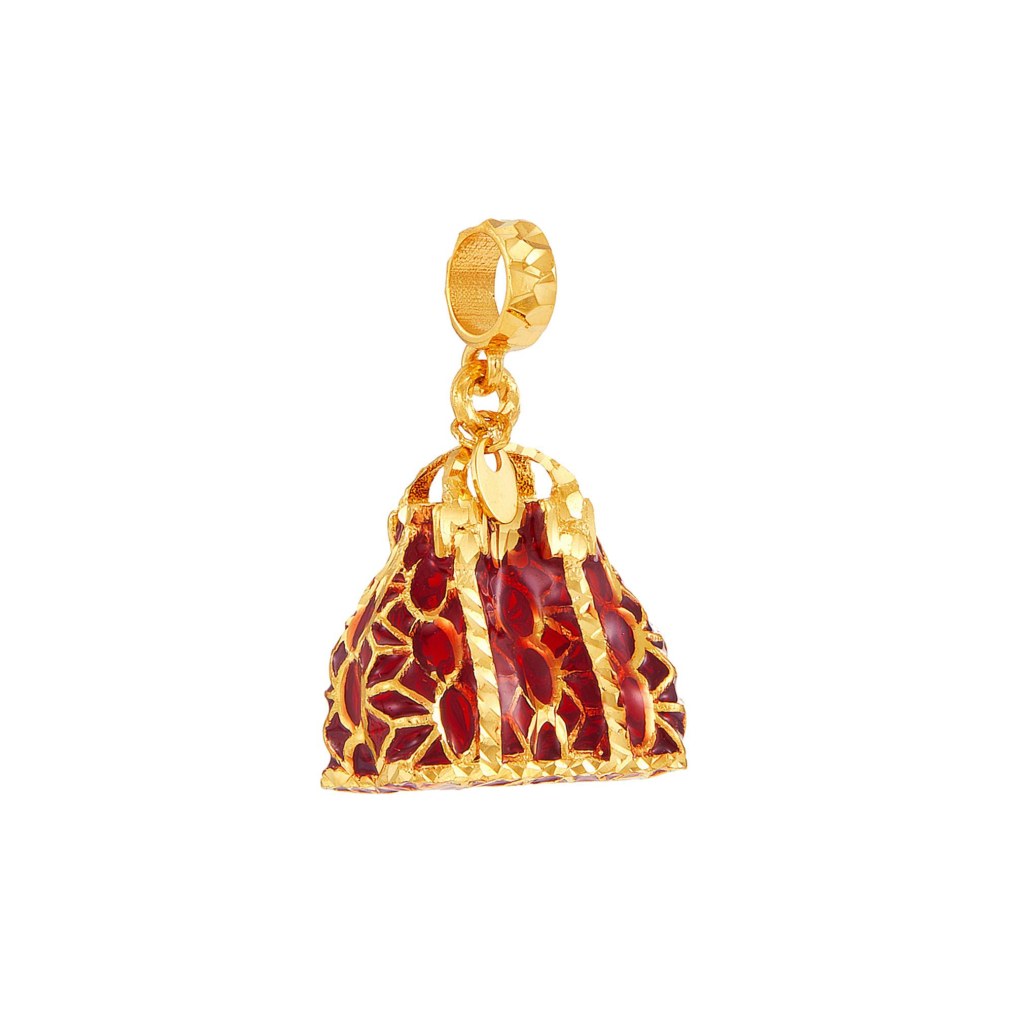Oro Italia 916 Yellow Gold Charm GCM91141023(RED)