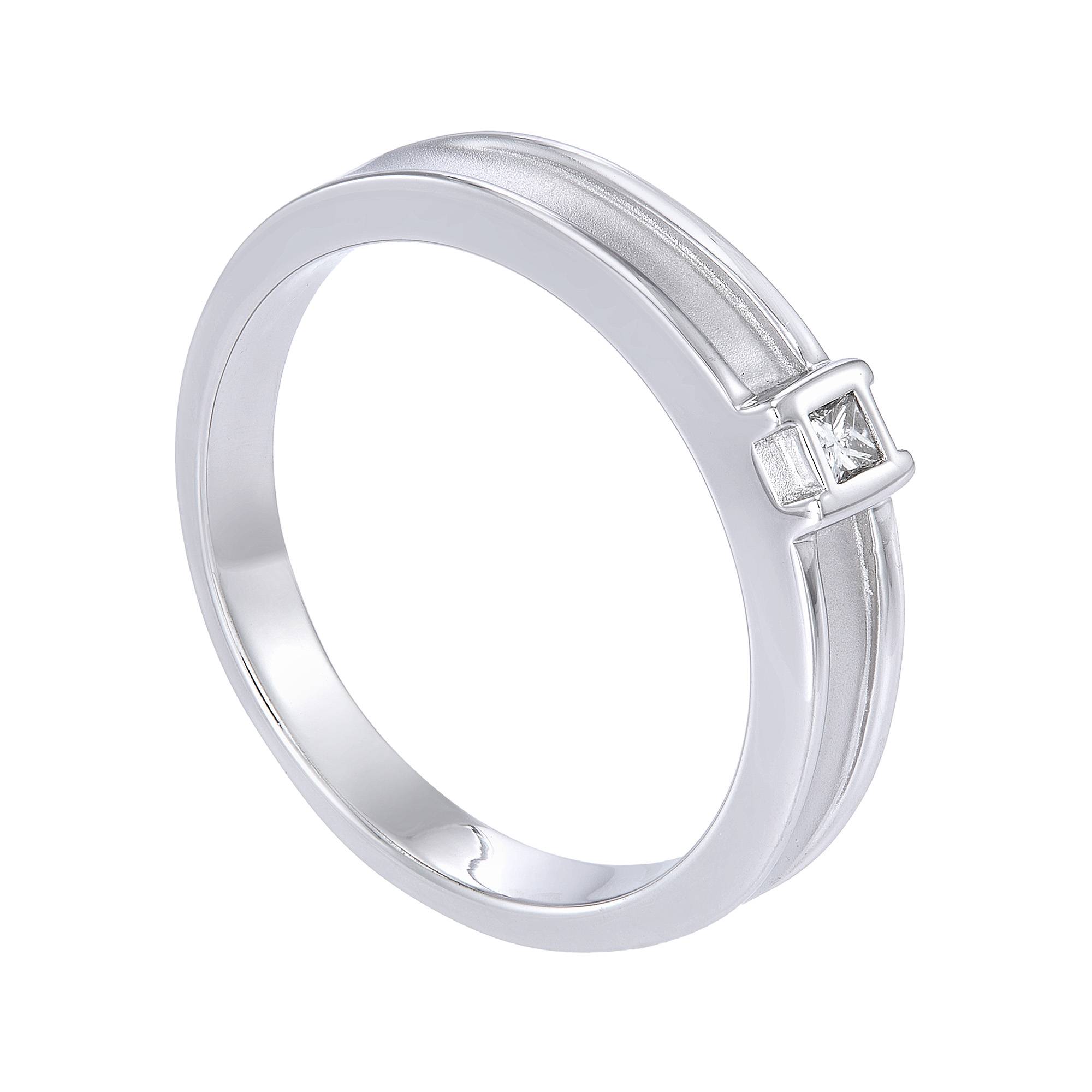 Princess Cut Diamond Men's Ring in 925 Silver Palladium A05760323(PLD)