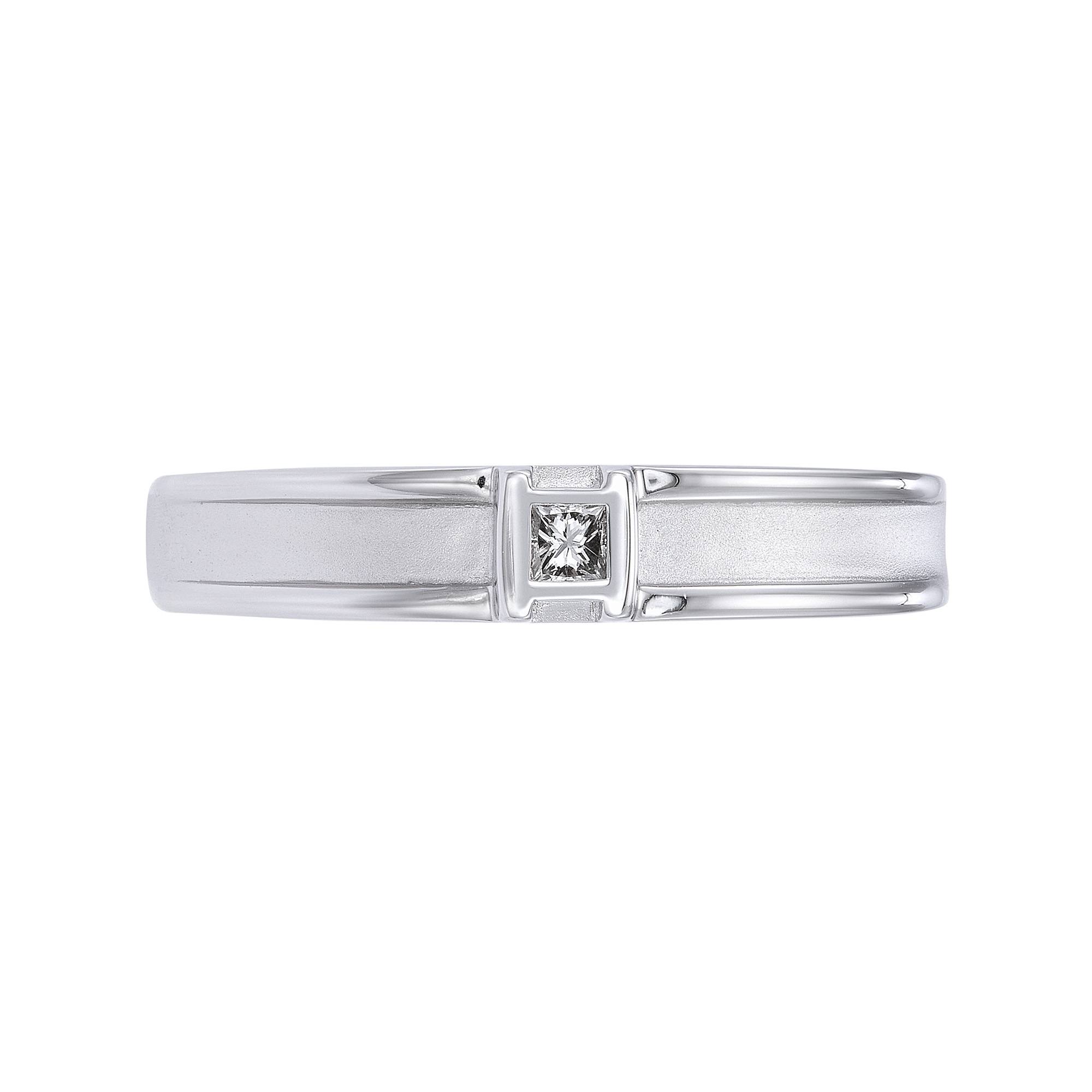 Princess Cut Diamond Men's Ring in 925 Silver Palladium A05760323(PLD)