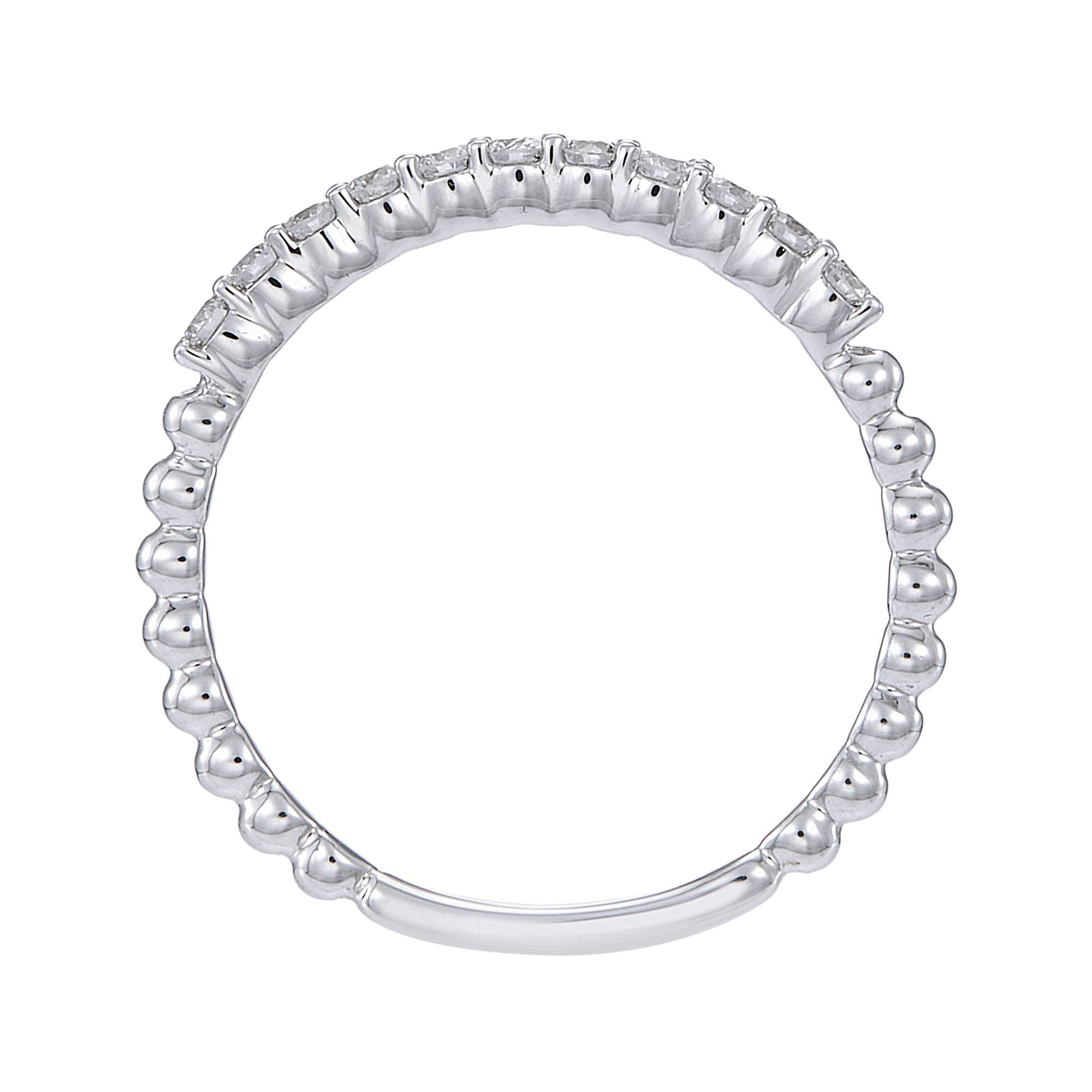 Round Diamond Ring in 750/18K White Gold 267410823