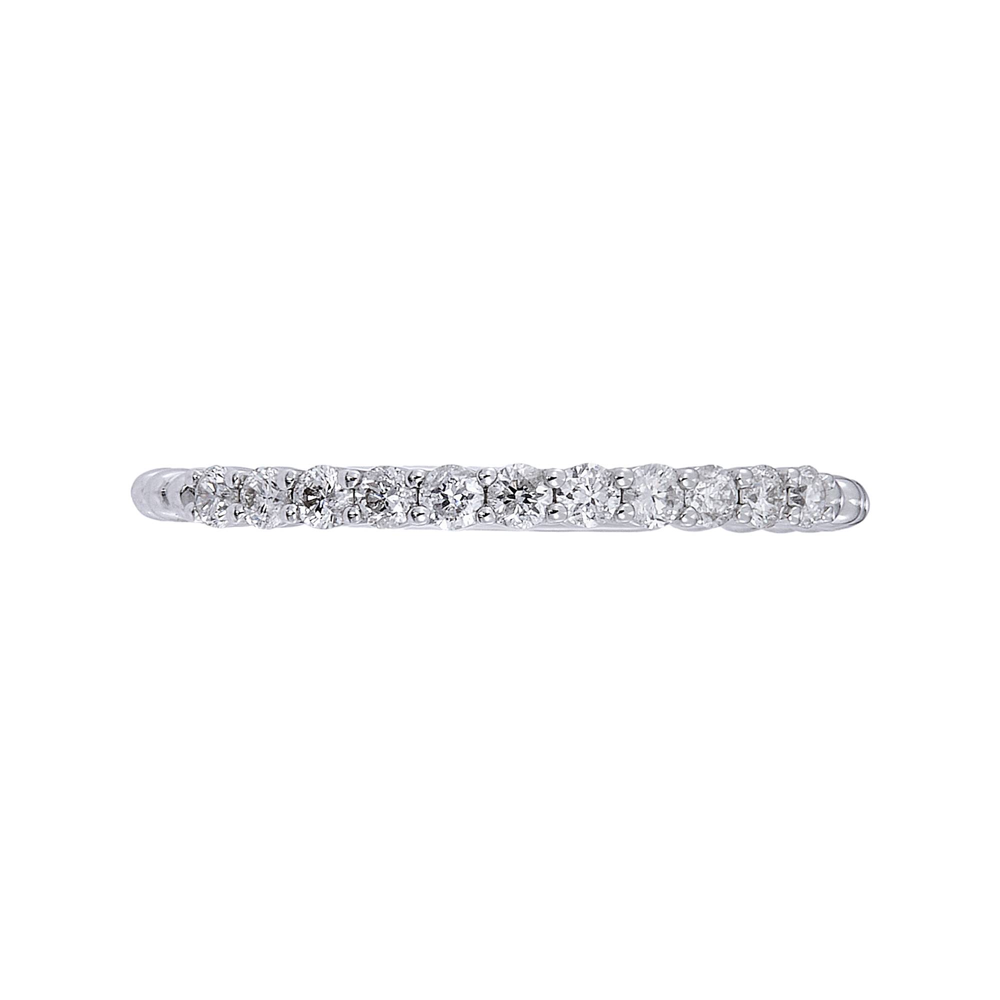 Round Diamond Ring in 750/18K White Gold 267410823