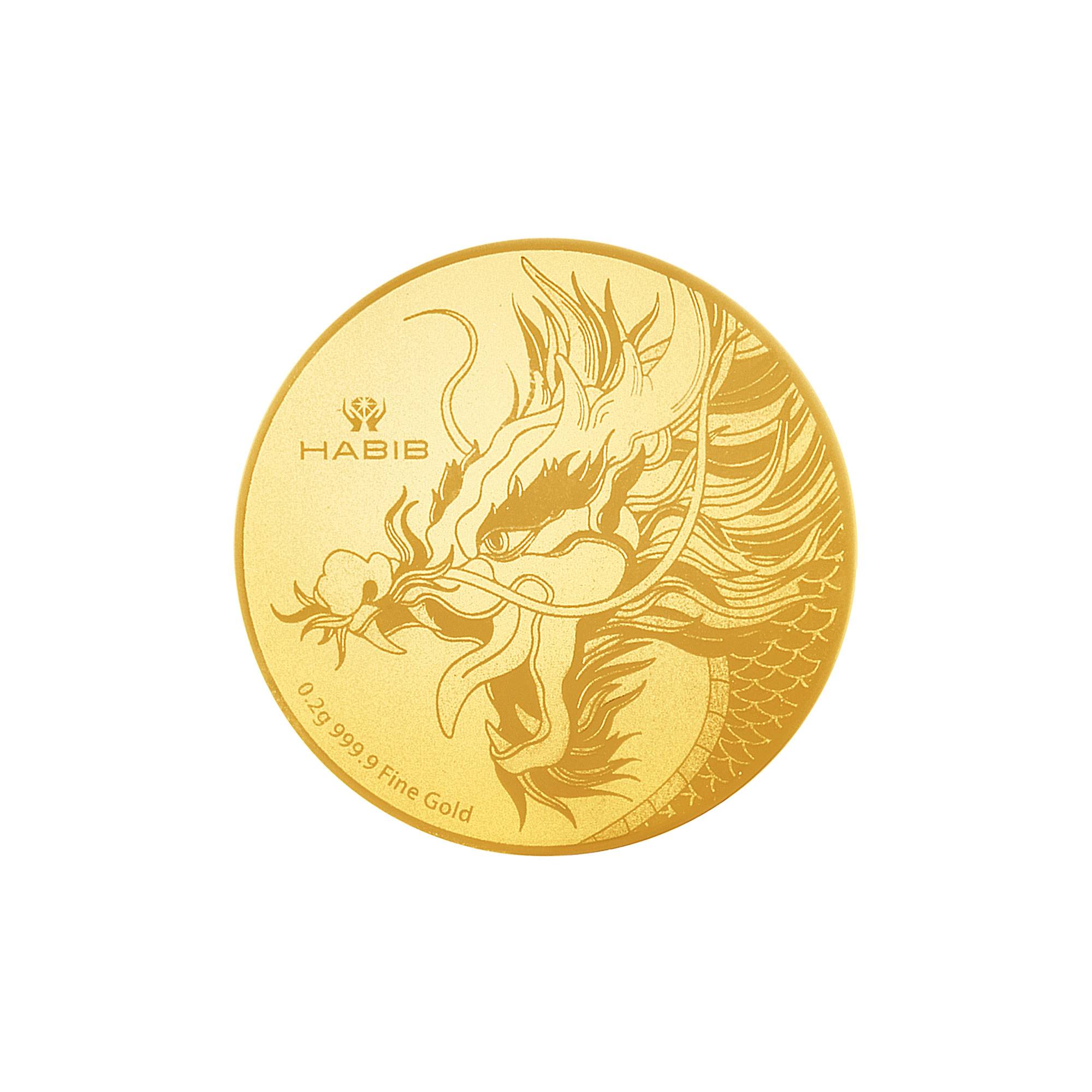 Year of the Dragon 2024 Double Fortune | 999.9 Gold Wafer Coin (0.20G)