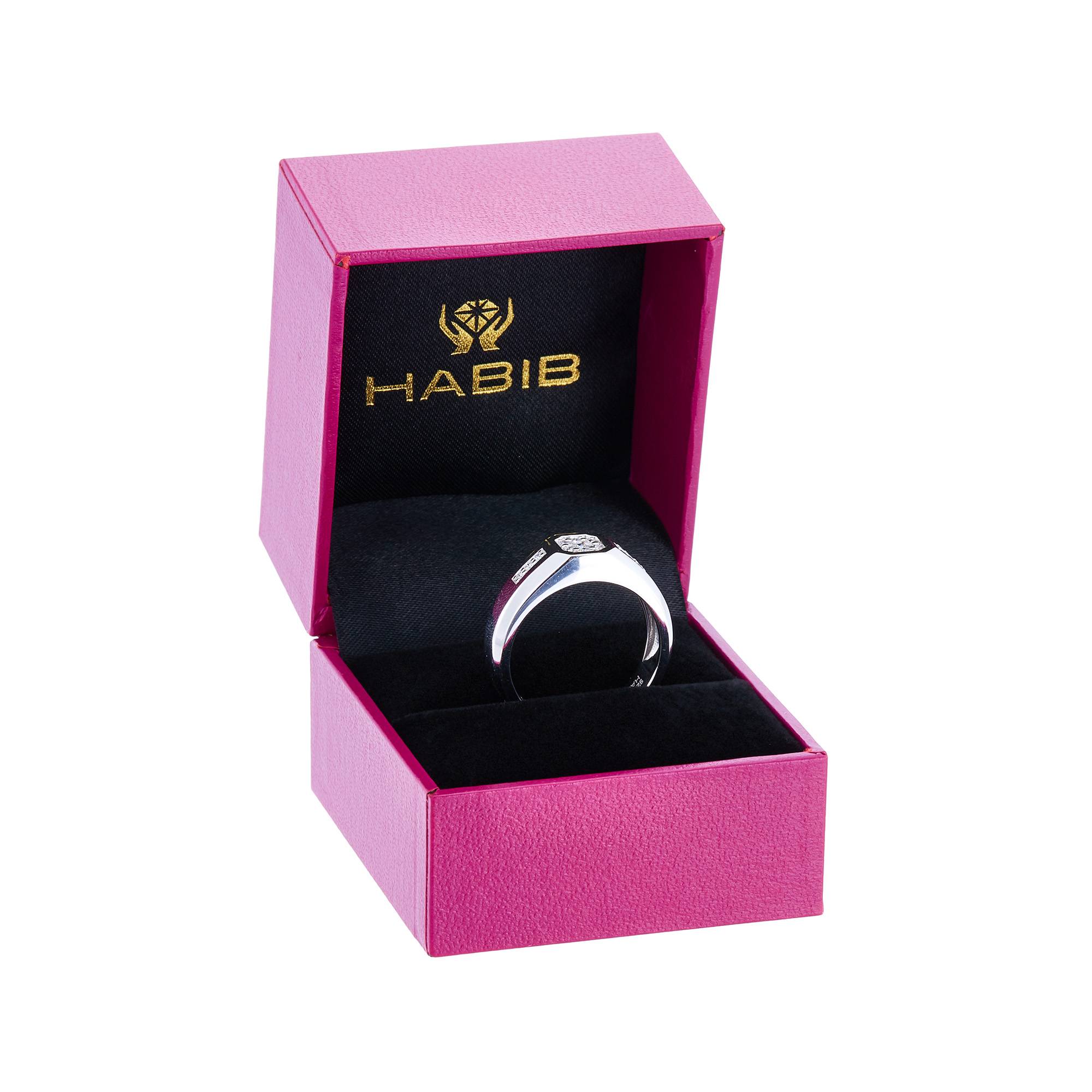 Flush Diamond Men's Ring in 925 Silver Palladium 266430423(PLD)