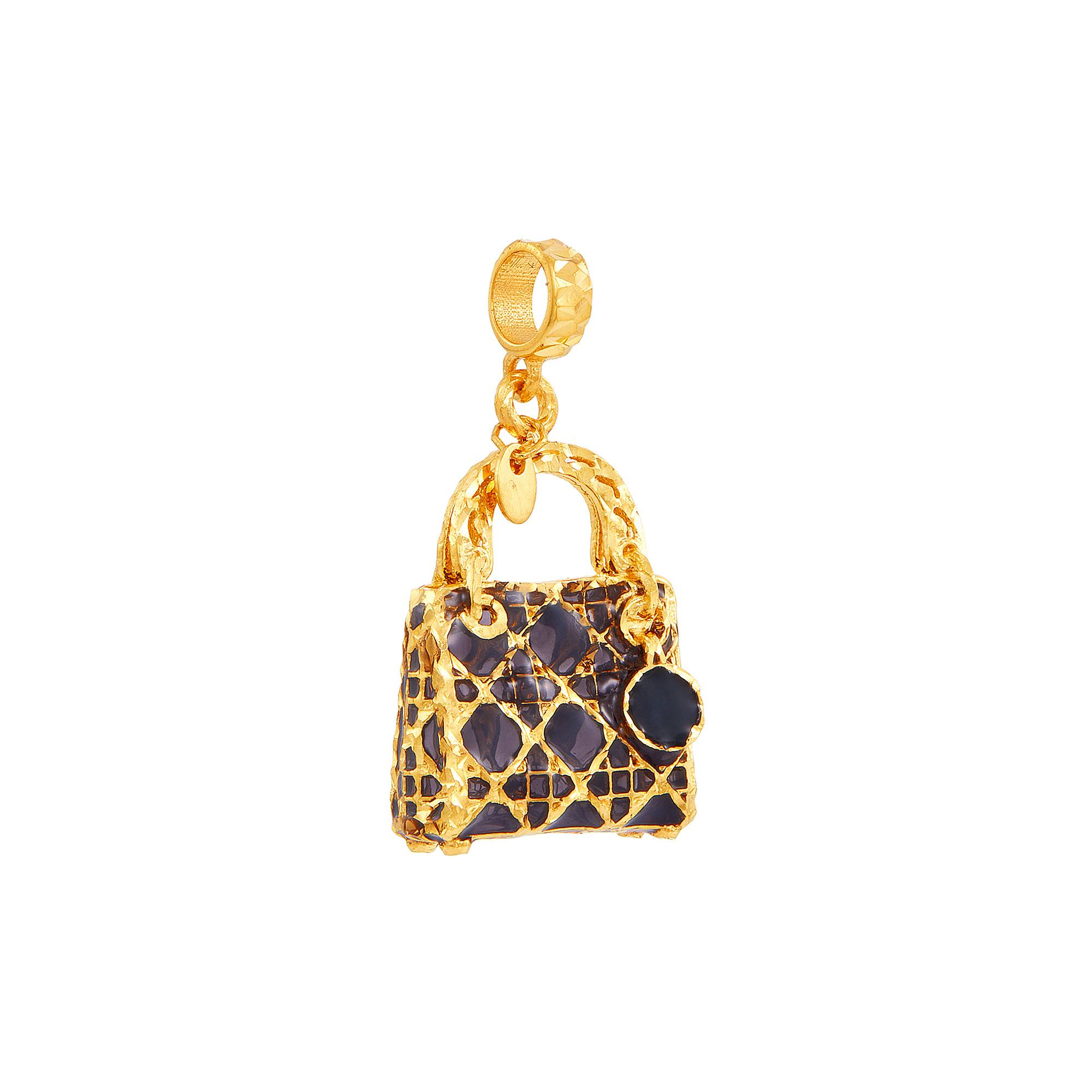 Oro Italia 916 Yellow Gold Charm GCM91131023(BLK)