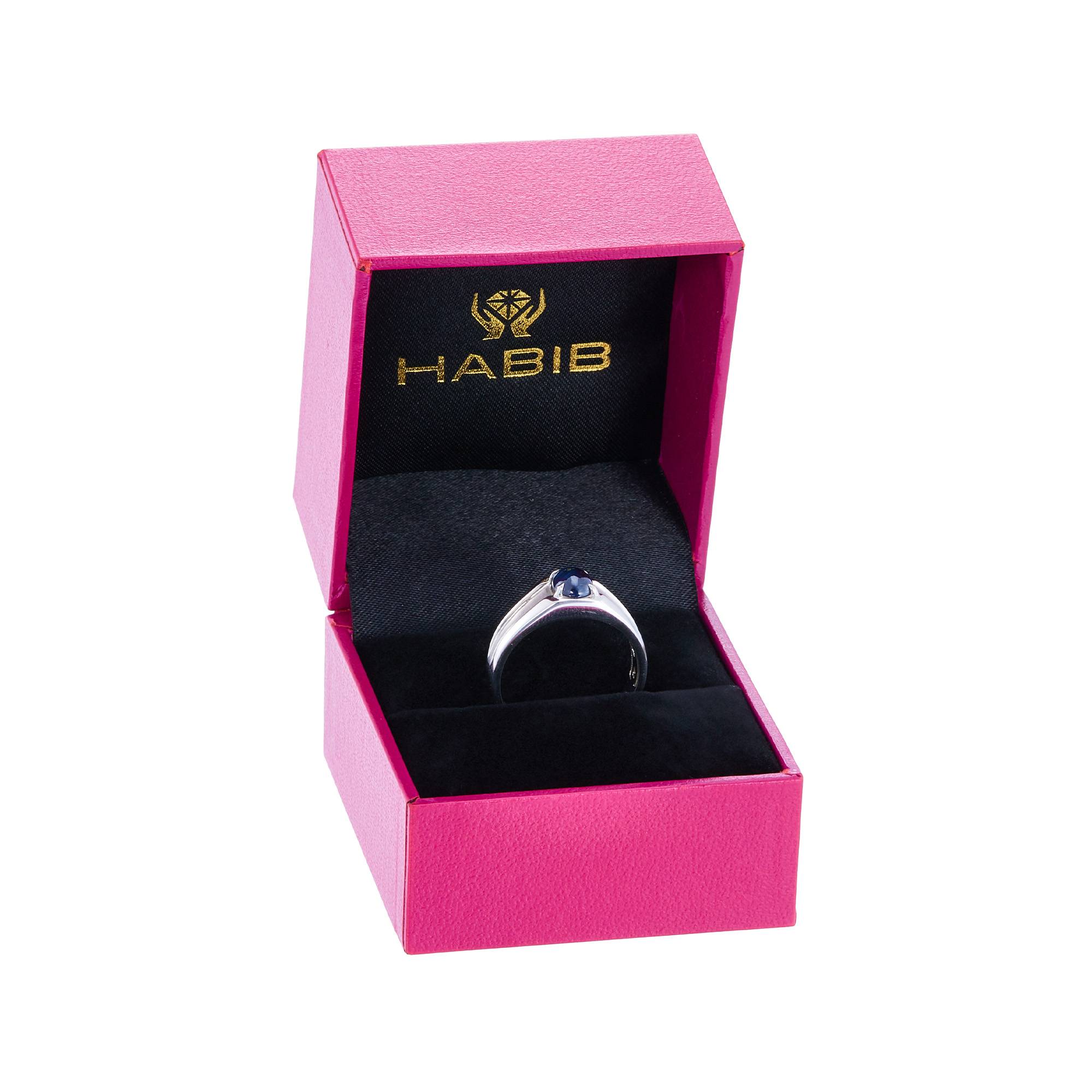 Cabochon Blue Sapphire Men's Ring in 925 Silver Palladium LE3981861022 ...