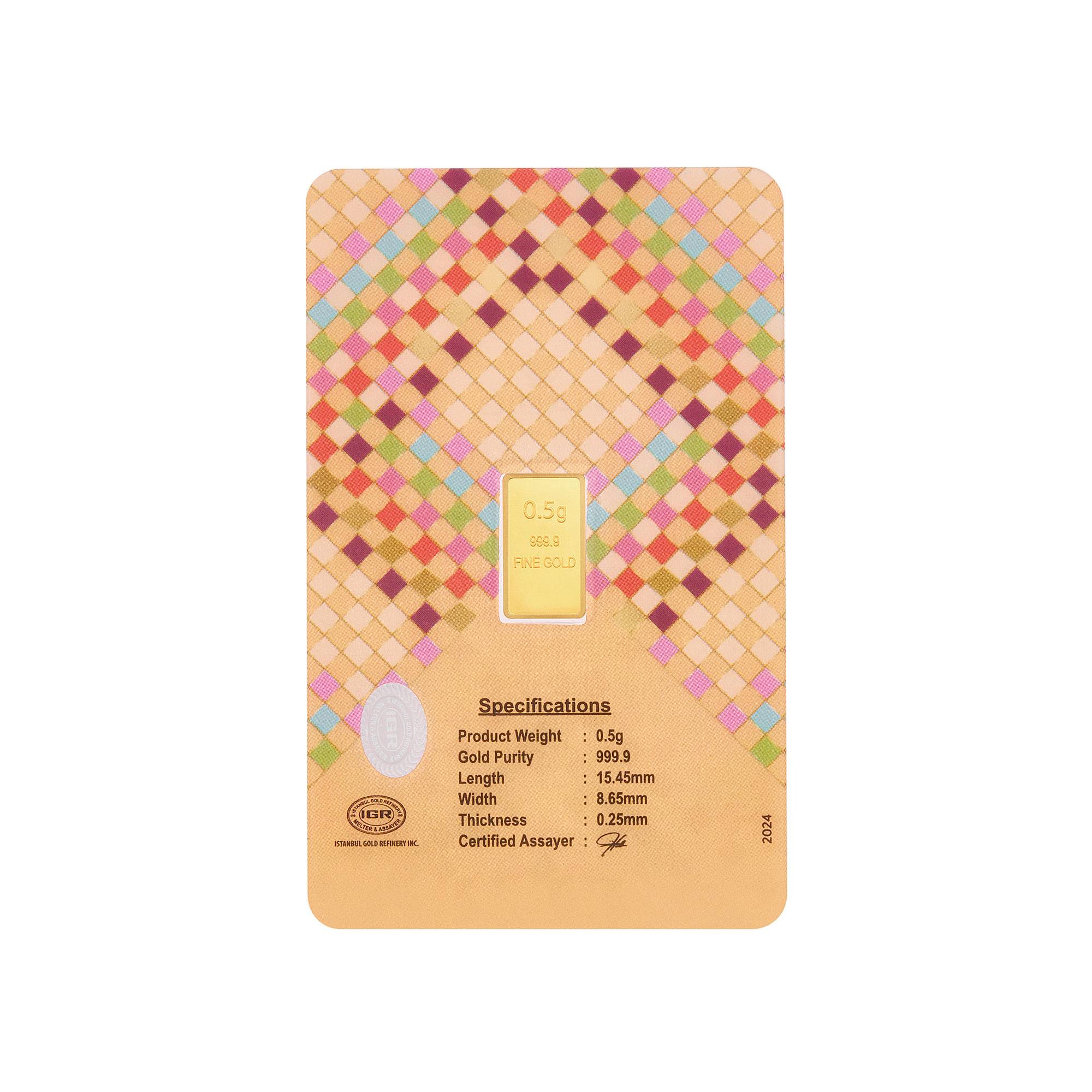 HABIB 0.5g 999.9 Gold Bar (Anyaman) - Accredited By London Bullion Market Association (LBMA)