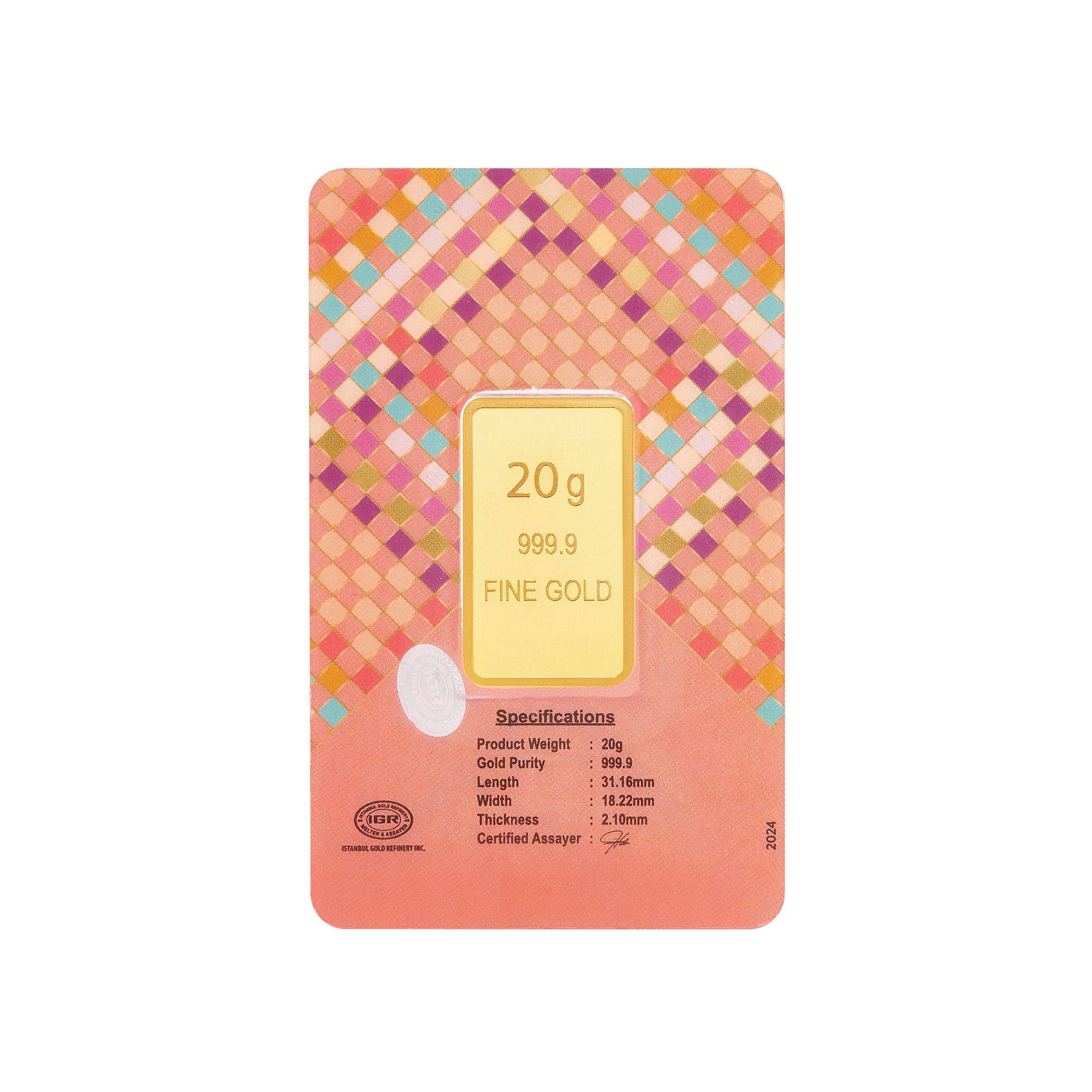 HABIB 20g 999.9 Gold Bar (Anyaman) - Accredited By London Bullion Market Association (LBMA)