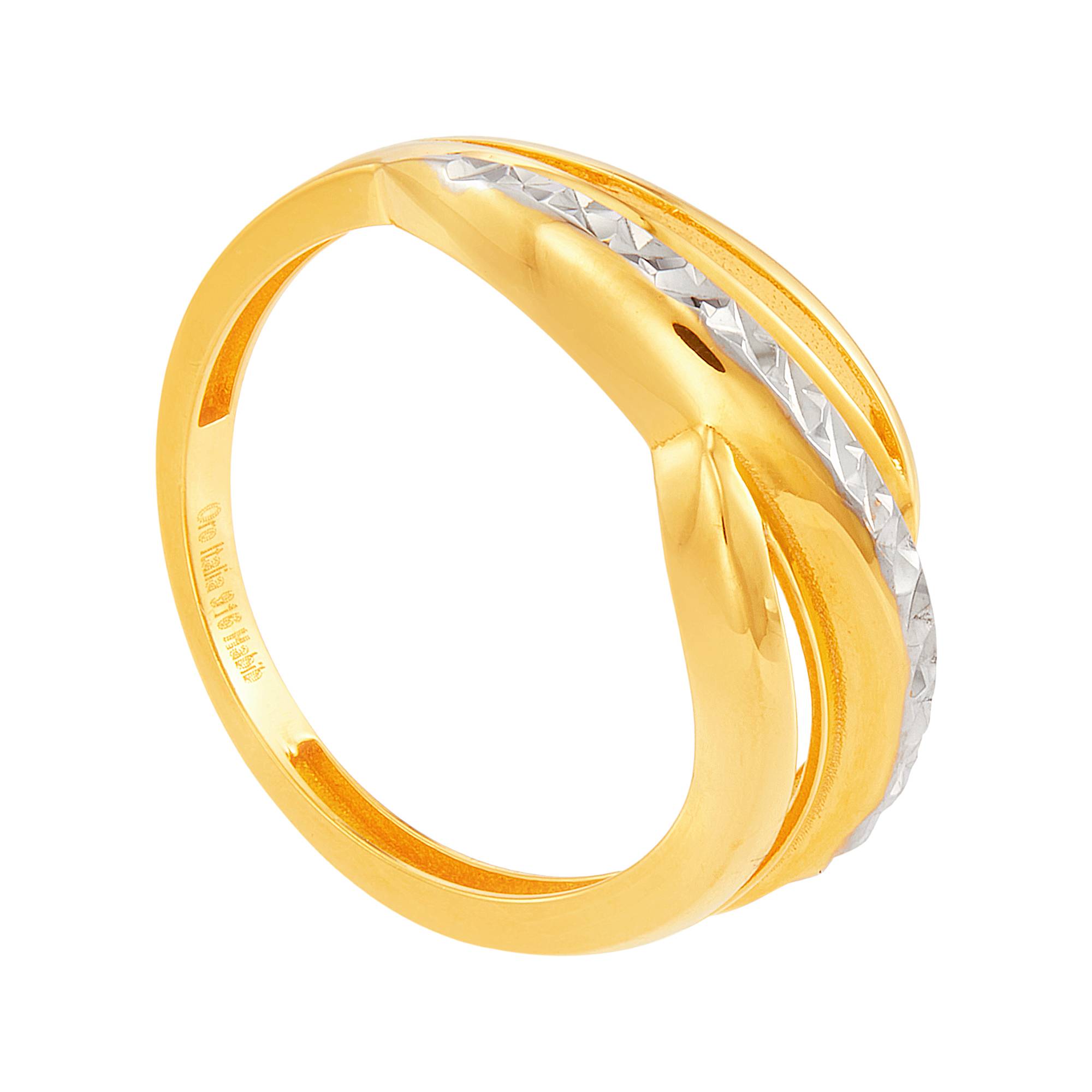 Oro Italia 916 Yellow and White Gold Ring GR53461223(YW)-BI (22K Gold)