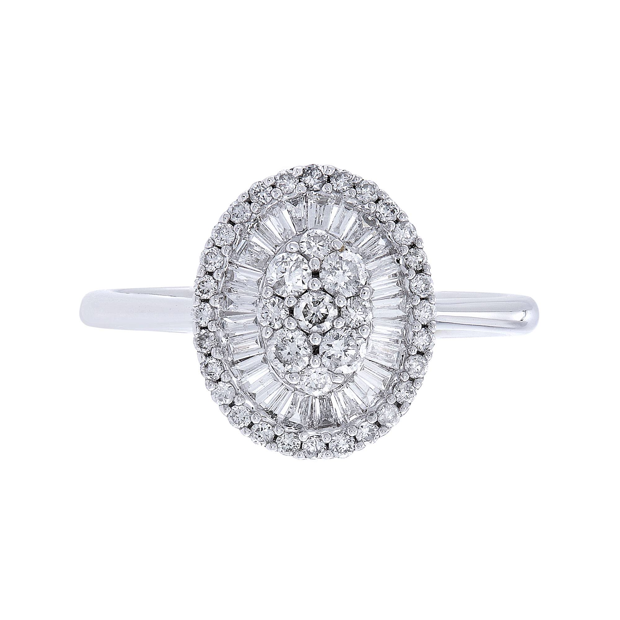 Tapered Diamond Ring in 375/9K White Gold 265920223