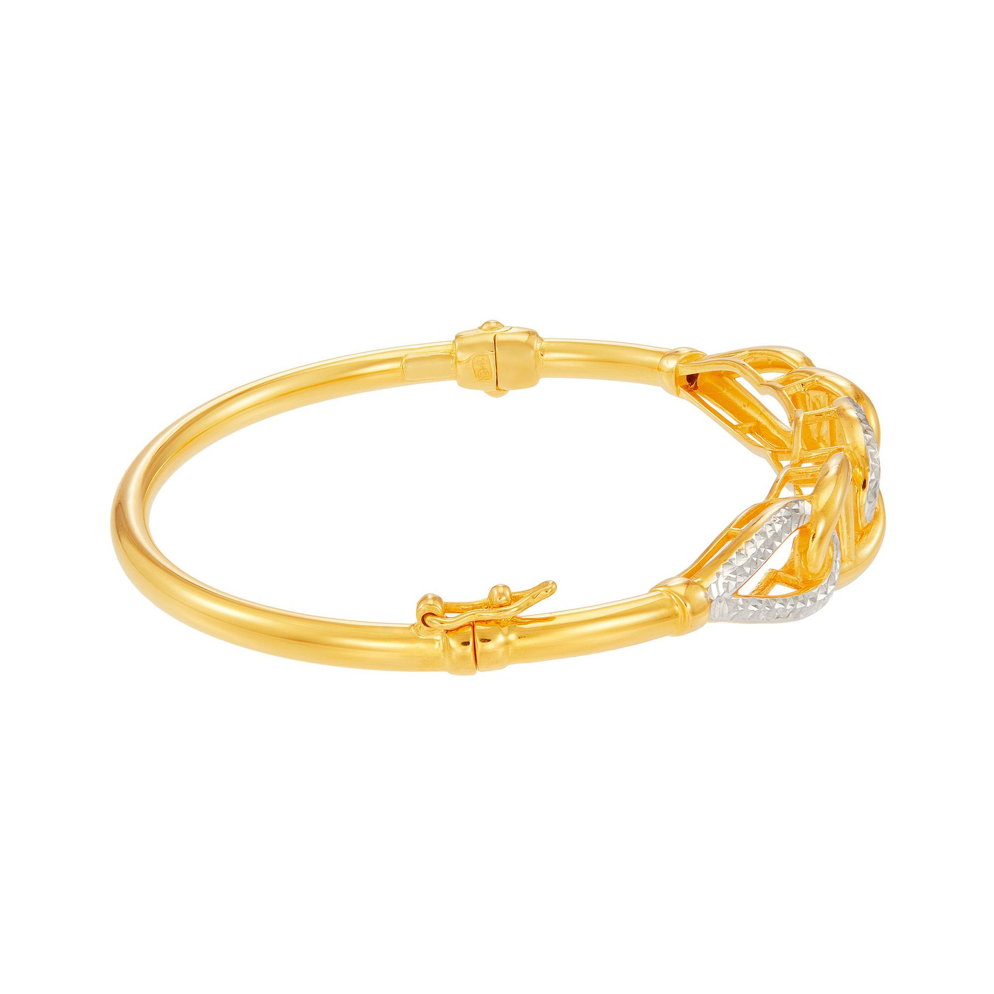 916/22K Yellow and White Gold Bangle SG6038
