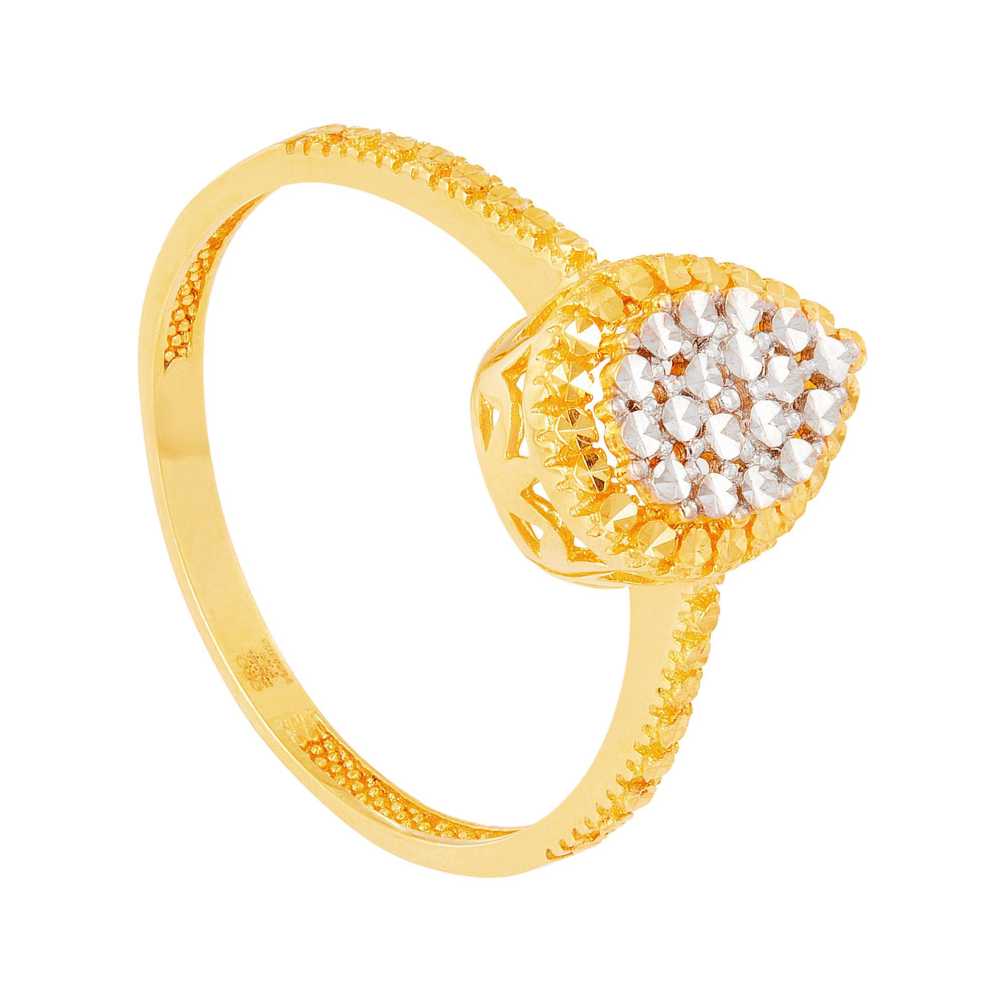 Oro Italia 916 Yellow and White Gold Ring GR45470424(YW)-BI