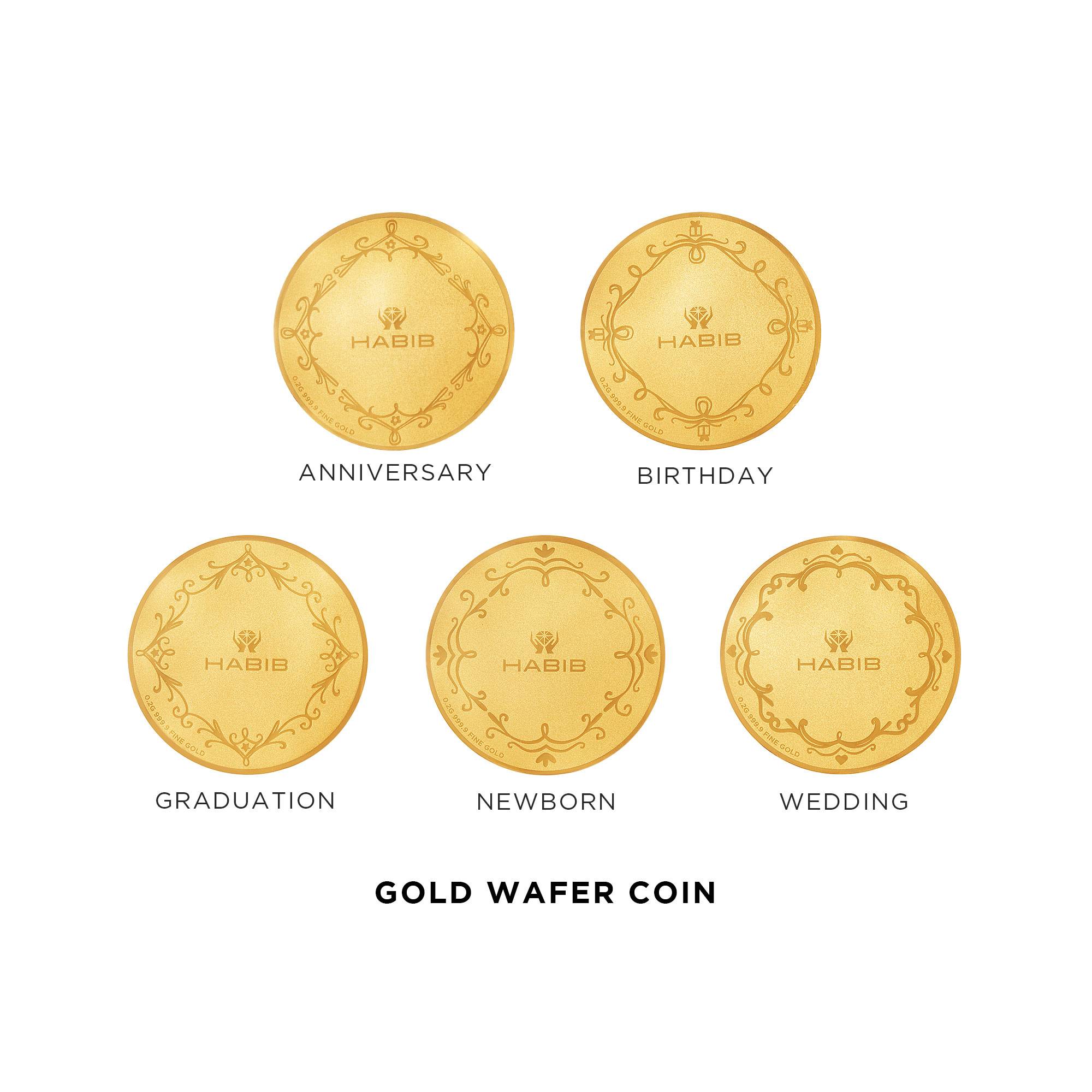 HABIB Joy Collection | 999.9 Gold Wafer Coin (0.20g)