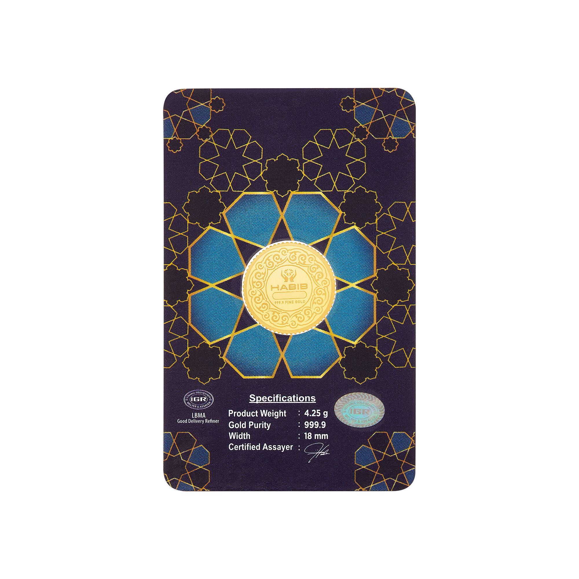 HABIB 1 Dinar (Blue) 4.25g 999.9 Gold - Accredited By London Bullion ...