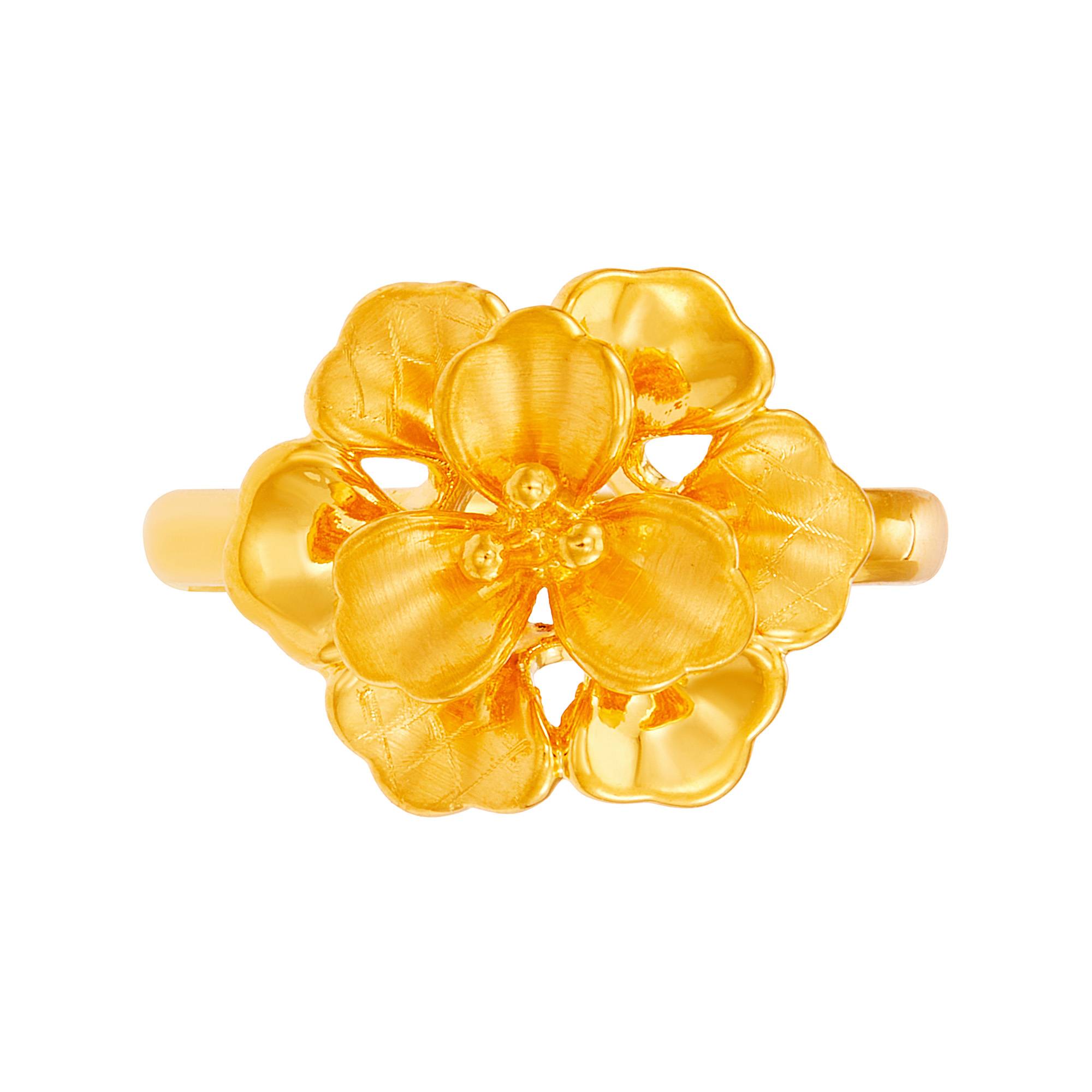 999/24K Yellow Gold Ring (Flower) 9GR00211024