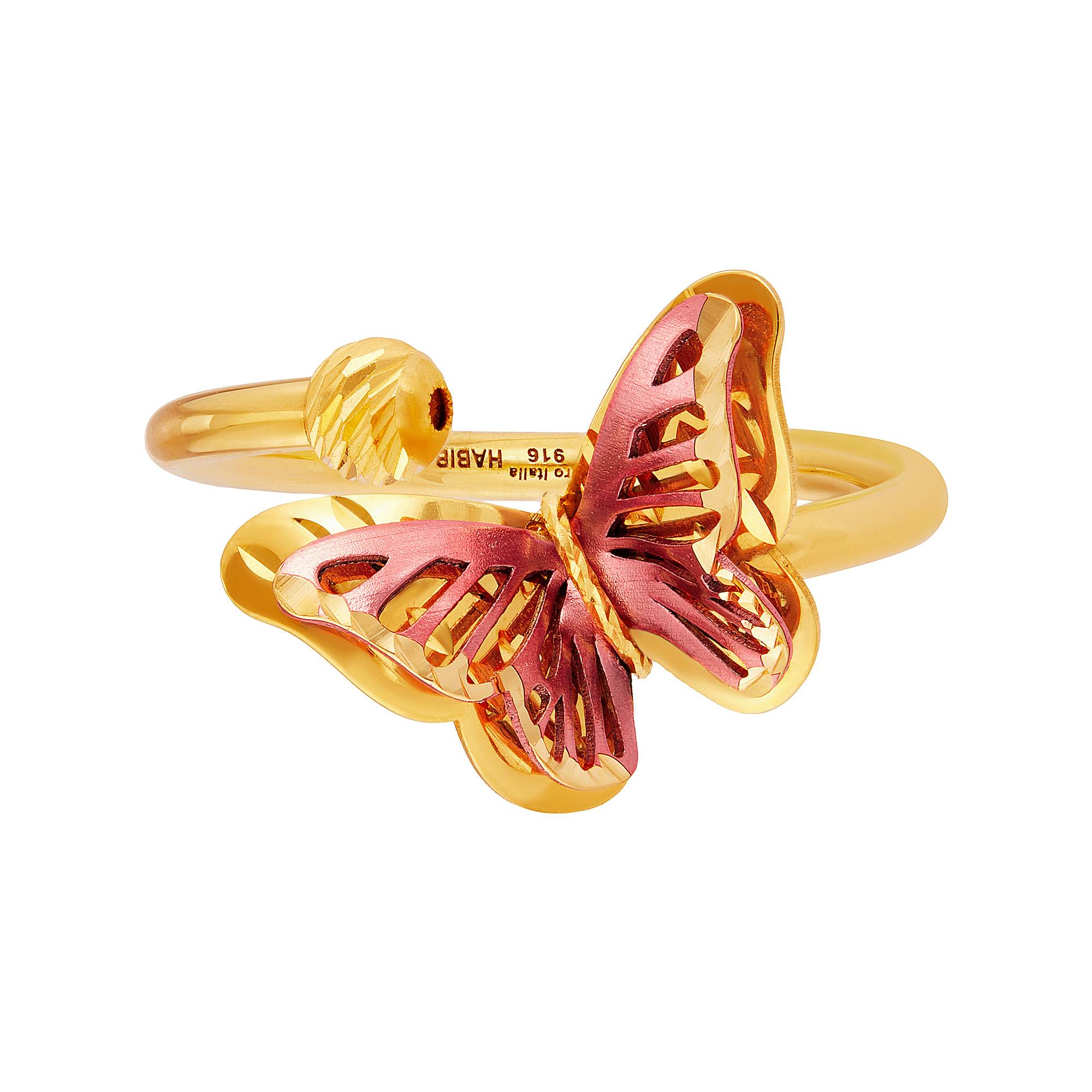 Oro Italia 916 Yellow Gold Ring GR55840824(RED) (22K Gold)