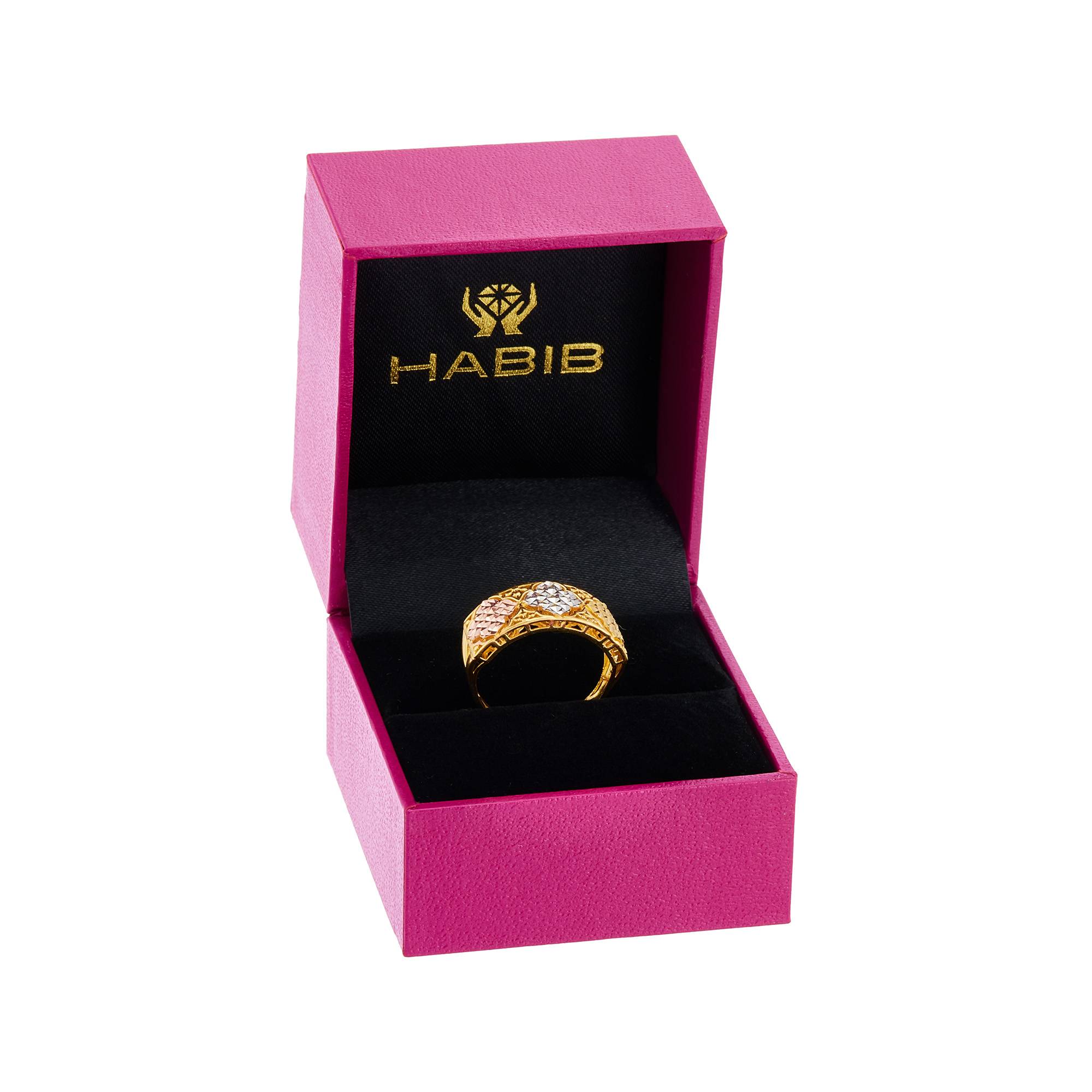 AL-ZAHRA | 916/22K Yellow, White and Rose Gold Ring DR6611224
