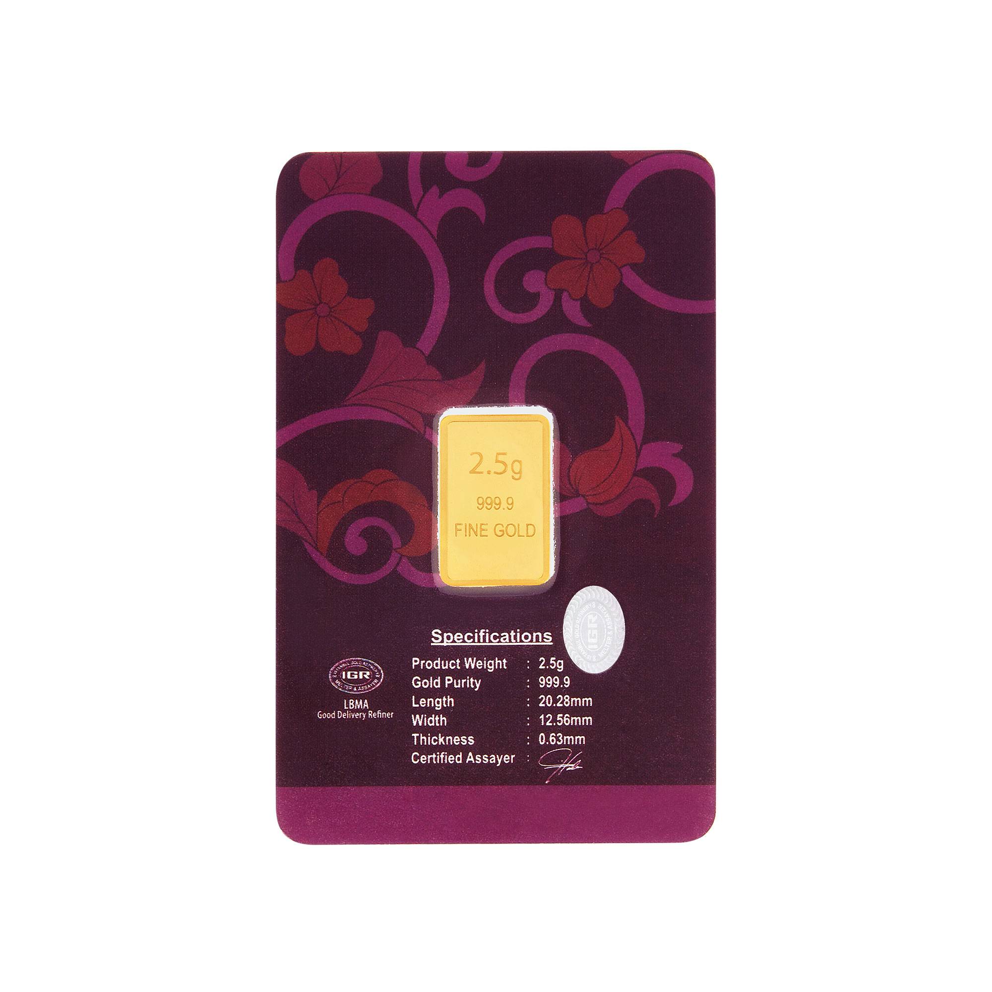 HABIB 2.5g 999.9 Gold Bar (Wau) - Accredited by London Bullion Market ...