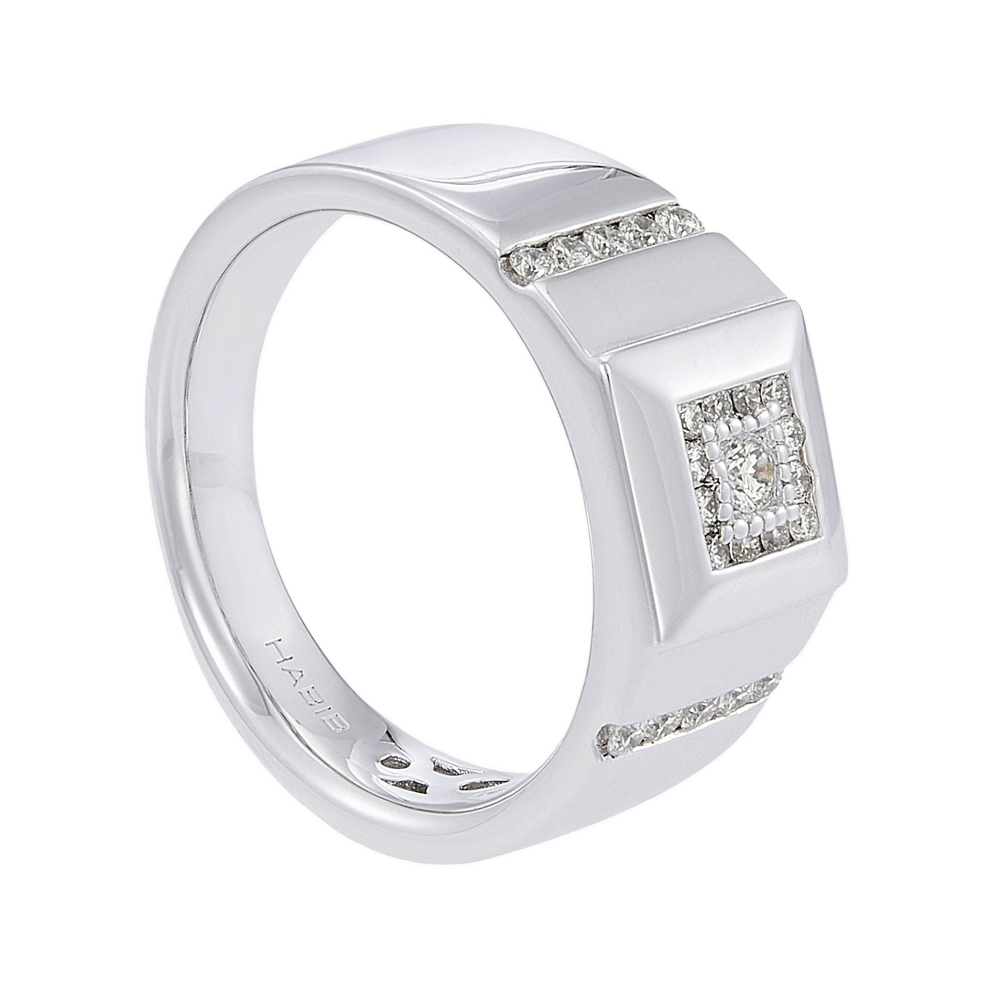Diamond Men's Ring in 925 Silver Palladium 271610125(PLD)