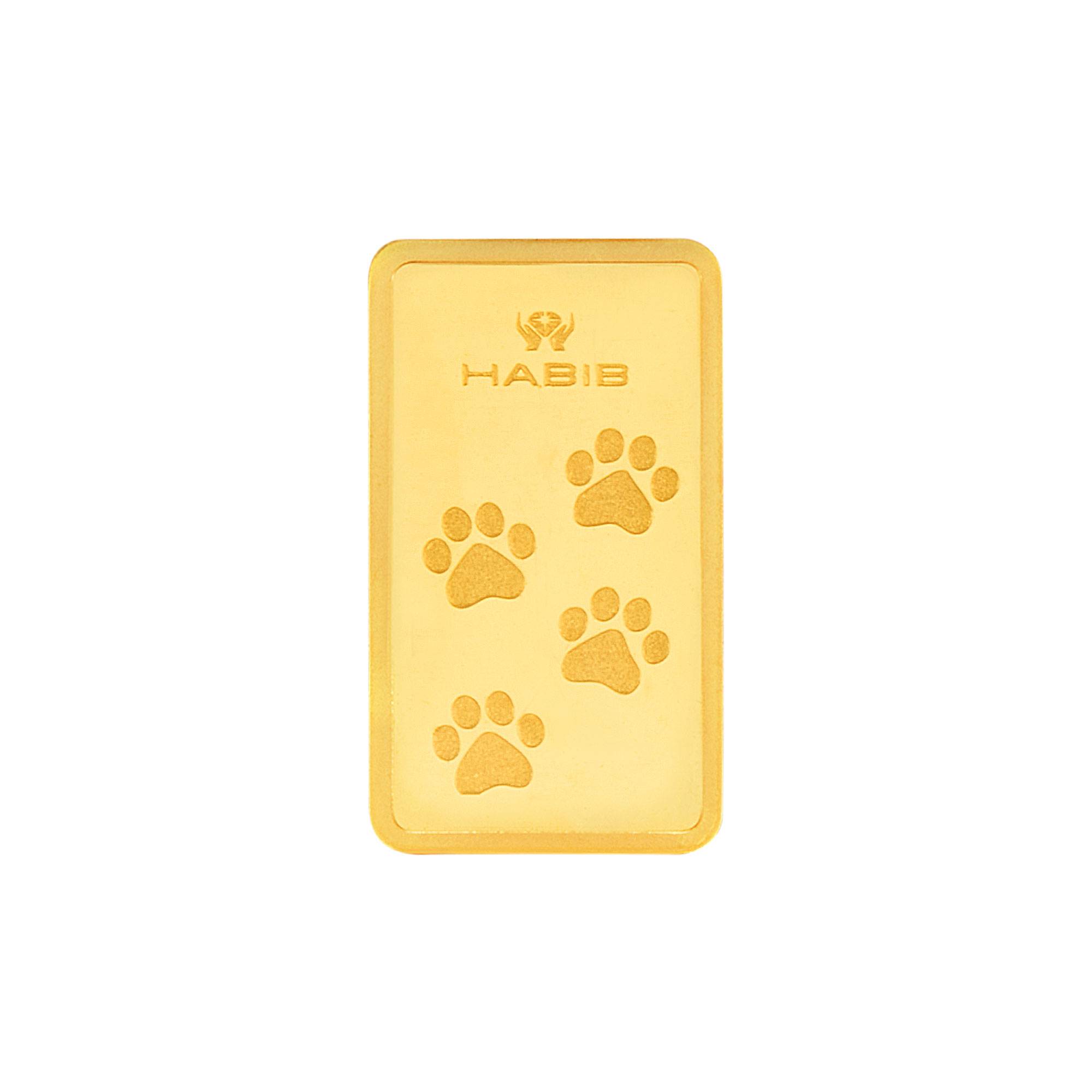 HABIB 1g 999.9 Gold Bar (Cat) - Manufactured By LBMA Goods Delivery Refiner