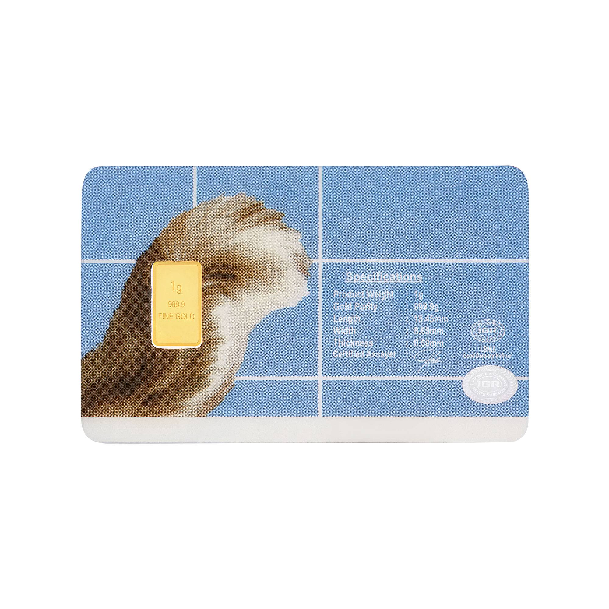 HABIB 1g 999.9 Gold Bar (Cat) - Manufactured By LBMA Goods Delivery Refiner