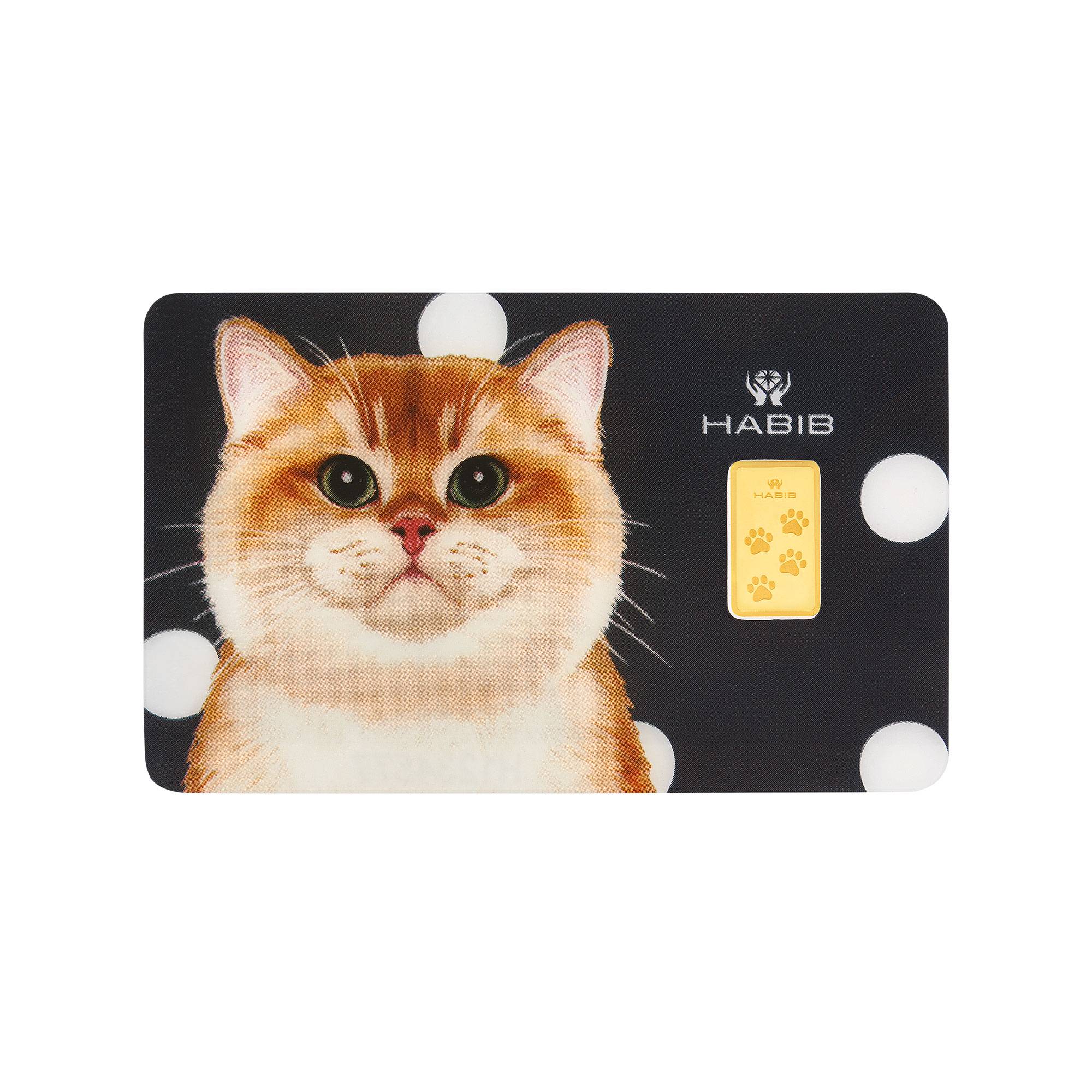 HABIB 1g 999.9 Gold Bar (Cat) - Manufactured By LBMA Goods Delivery Refiner