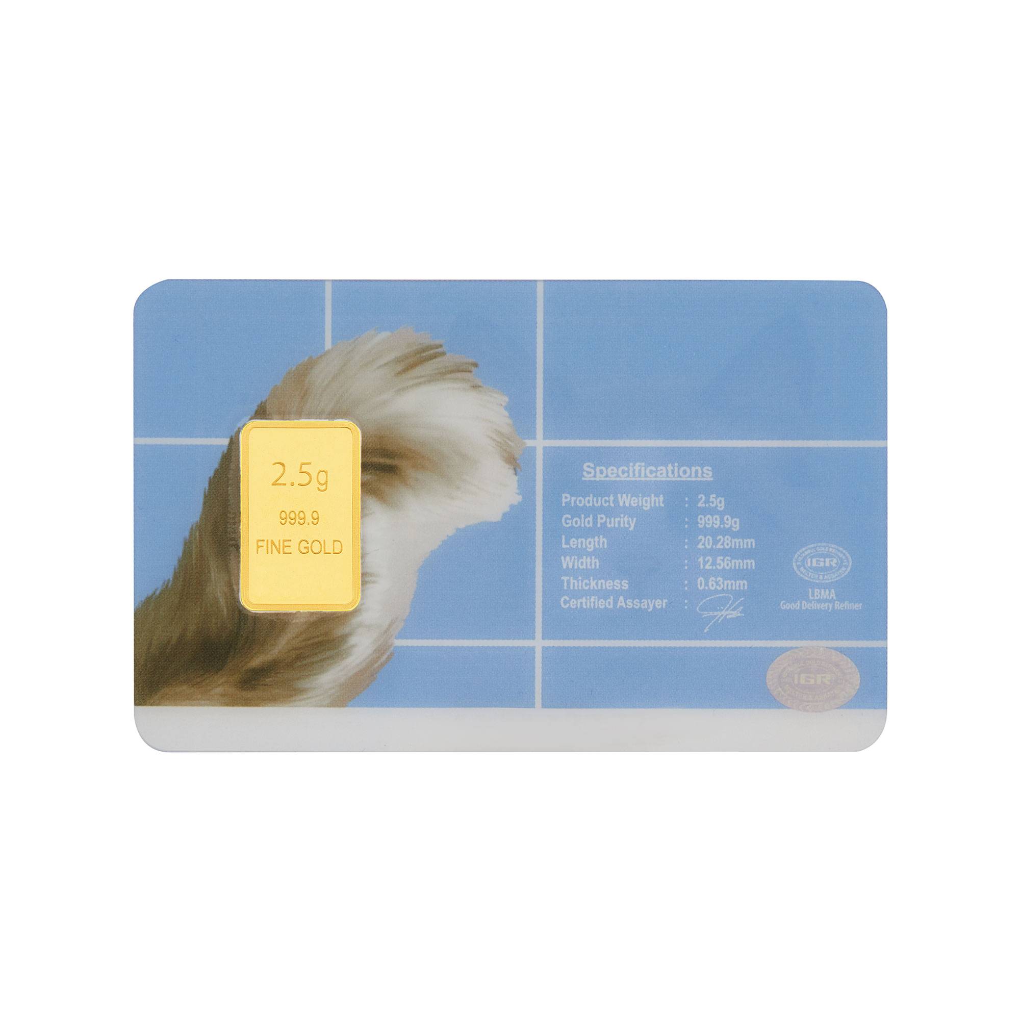 HABIB 2.5g 999.9 Gold Bar (Cat) - Manufactured By LBMA Goods Delivery ...