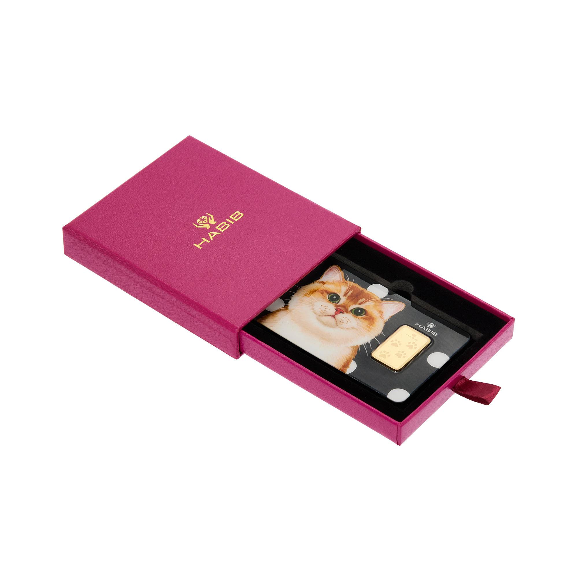 HABIB 5g 999.9 Gold Bar (Cat) - Manufactured By LBMA Goods Delivery Refiner