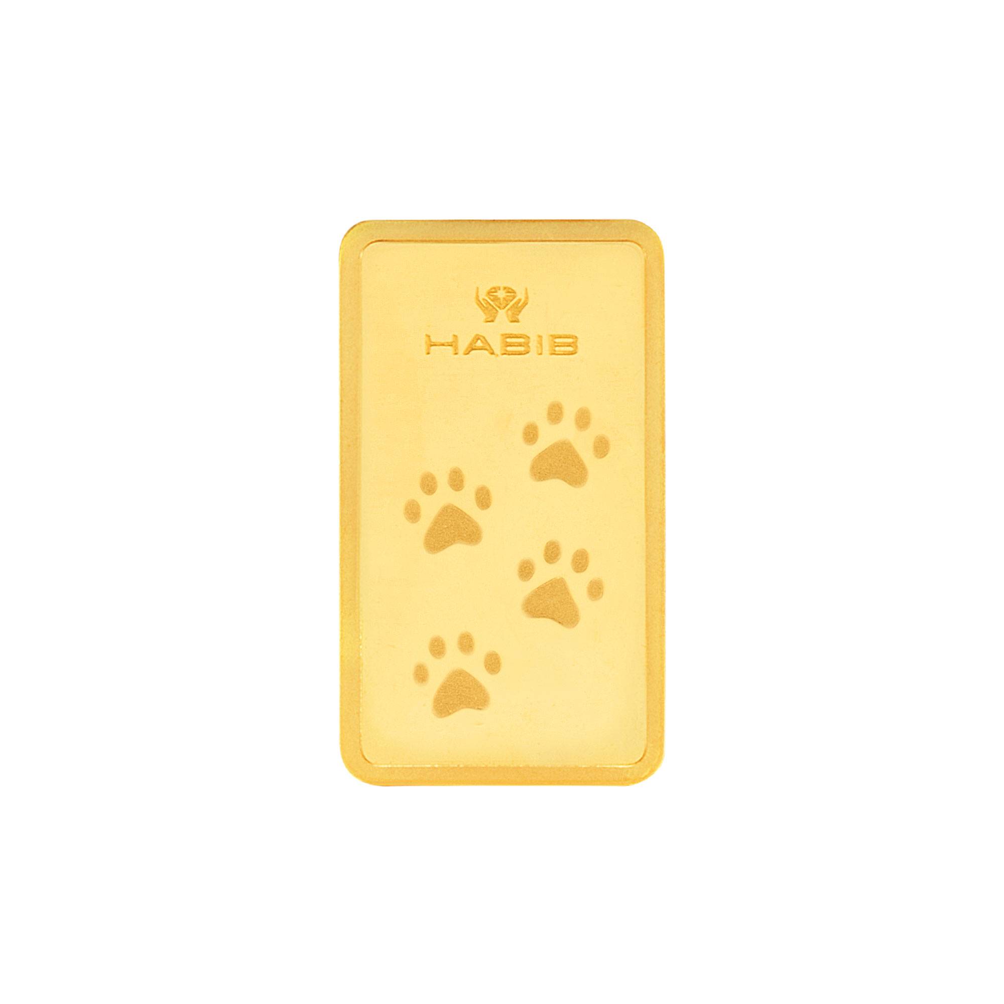 HABIB 5g 999.9 Gold Bar (Cat) - Manufactured By LBMA Goods Delivery Refiner