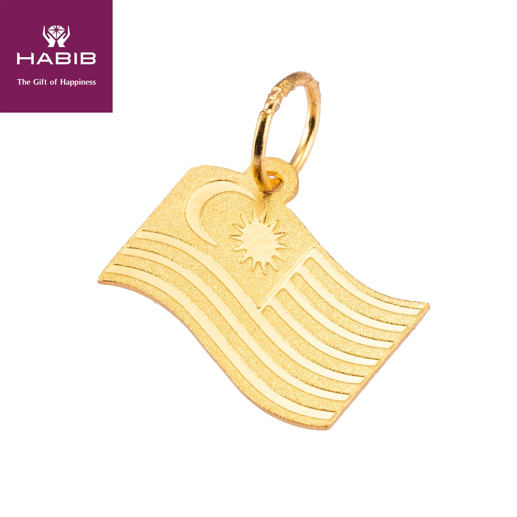 HABIB National Flag Gold Pendant, 916 Gold (0.78G)