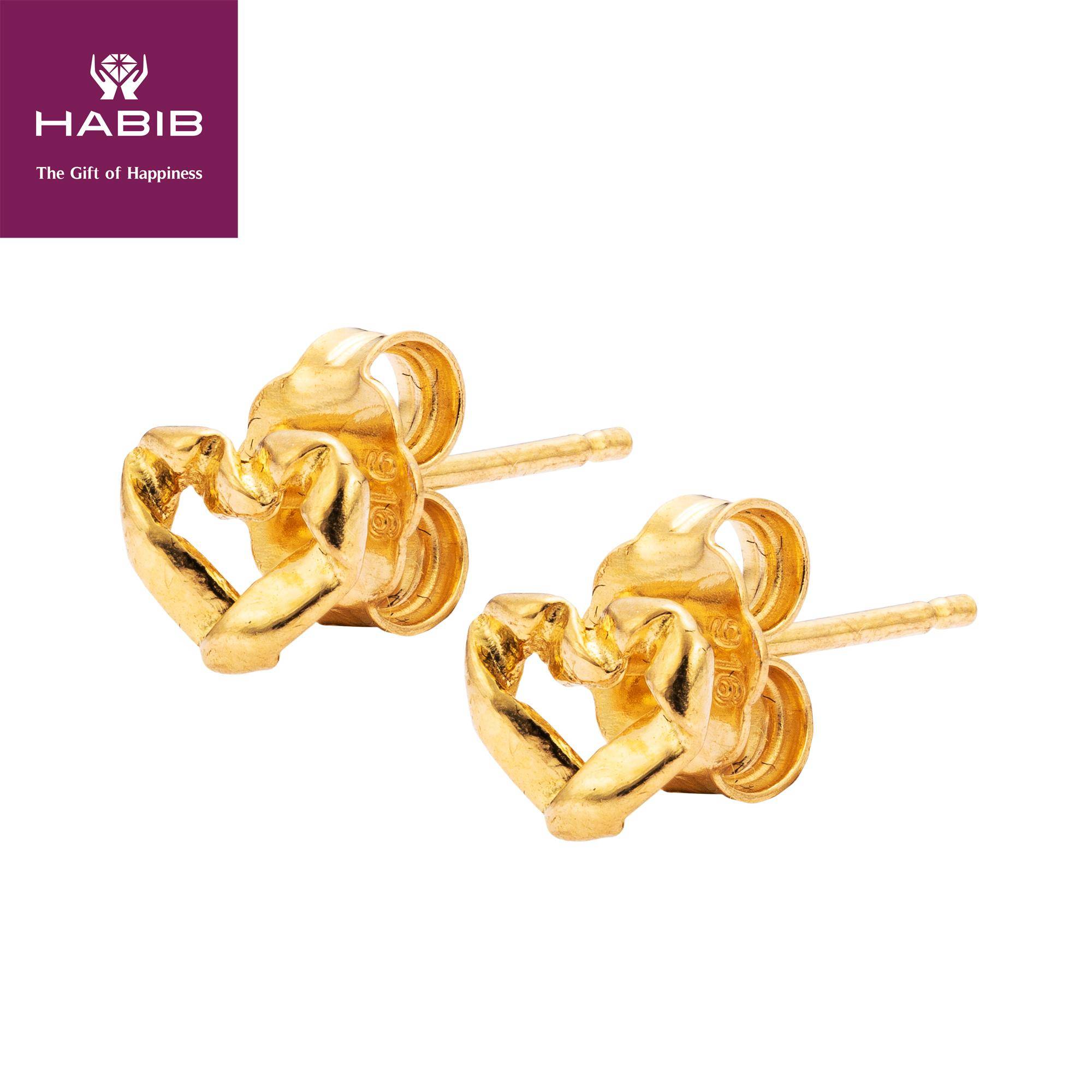 HABIB Herz Yellow Gold Earring, 916 Gold ER1632