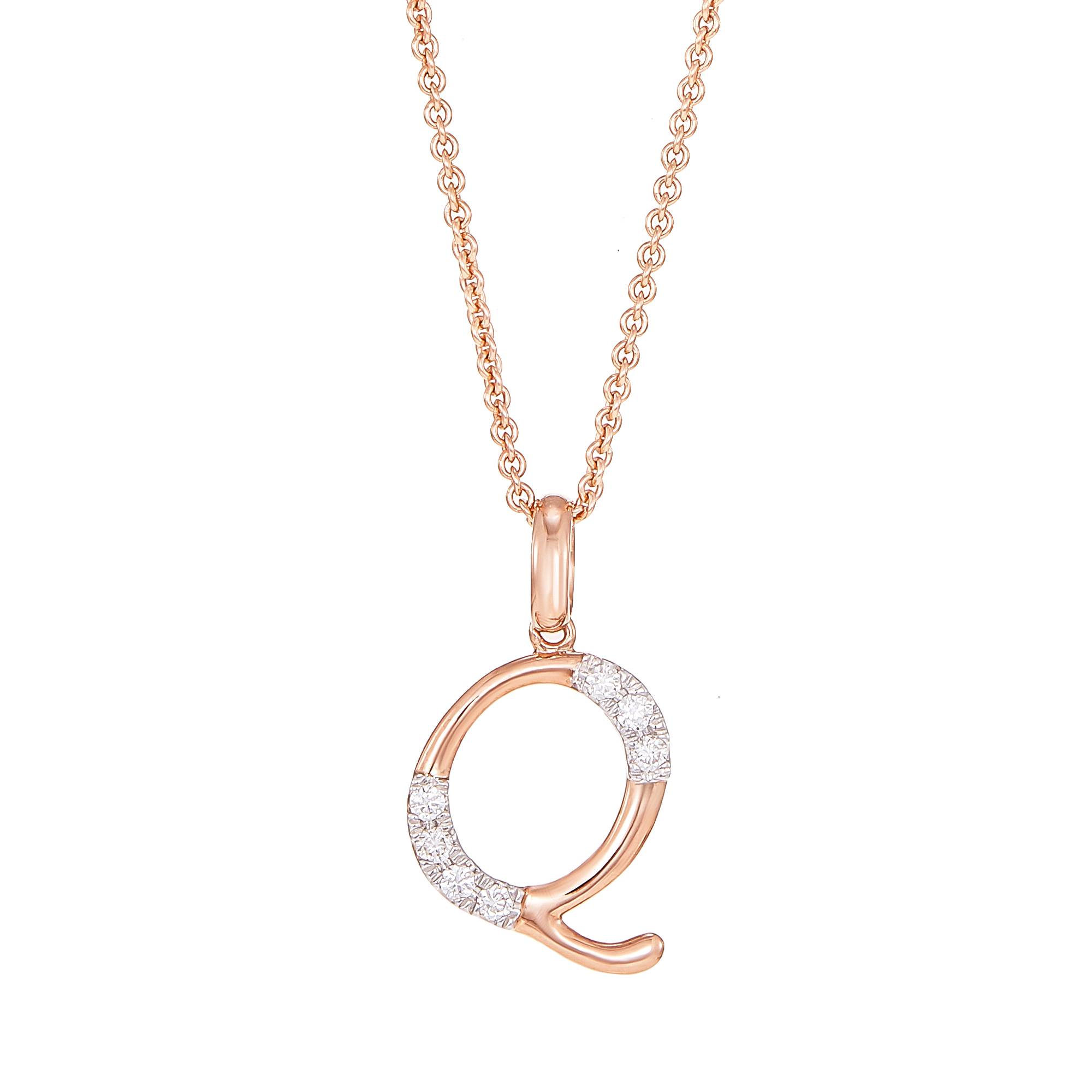 Corsiva-I Alphabet Diamond Necklace | HABIB Jewels