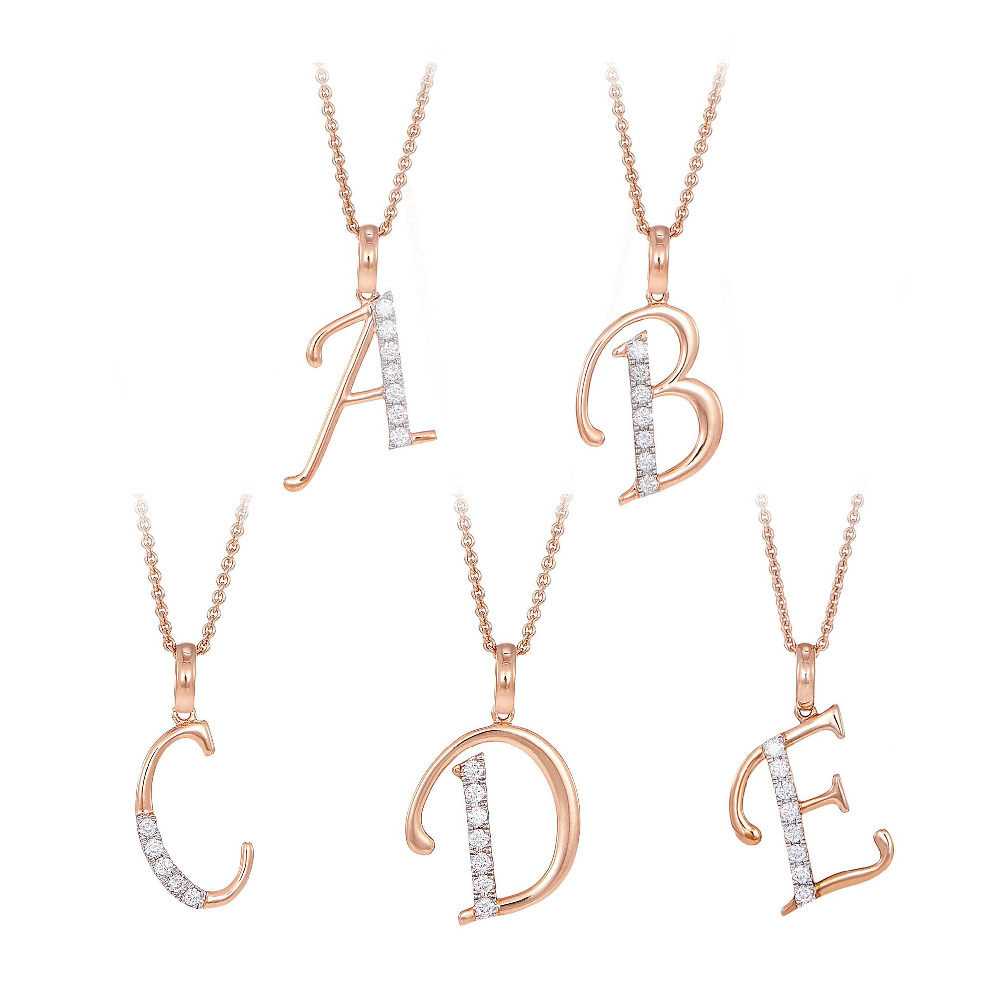 Corsiva-I Alphabet Diamond Necklace | HABIB Jewels