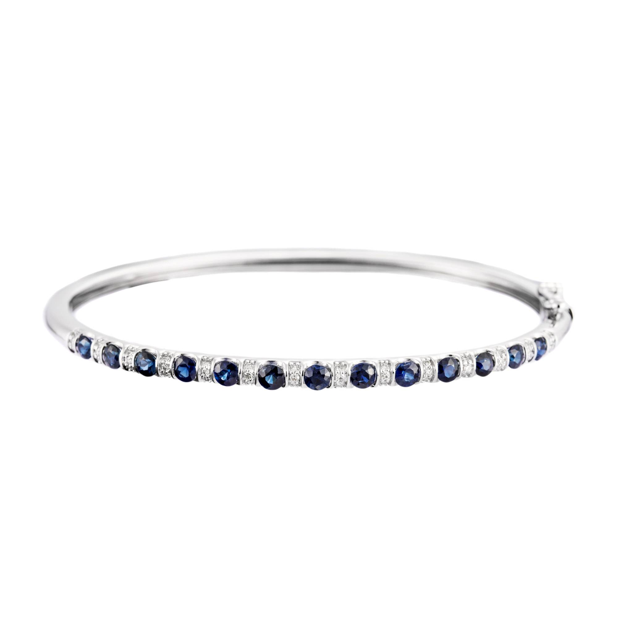 Blue Sapphire Diamond Bangle | HABIB Jewels