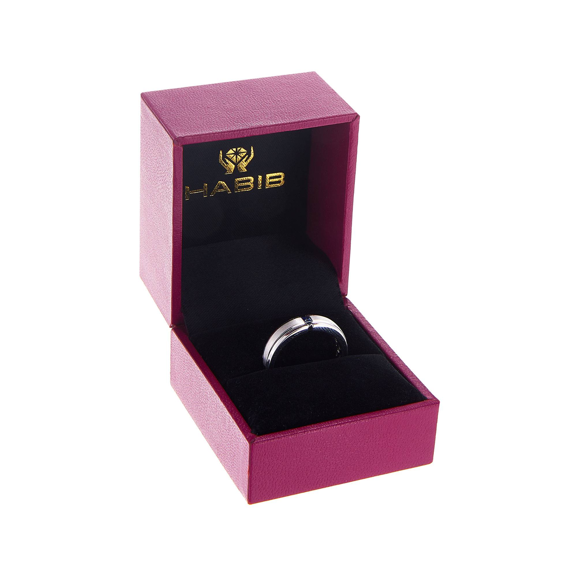 Flush Set Solitaire Blue Sapphire Men's Ring | HABIB Jewels