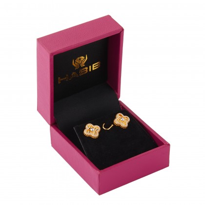 Joyce White and Yellow Gold Earrings | HABIB Jewels