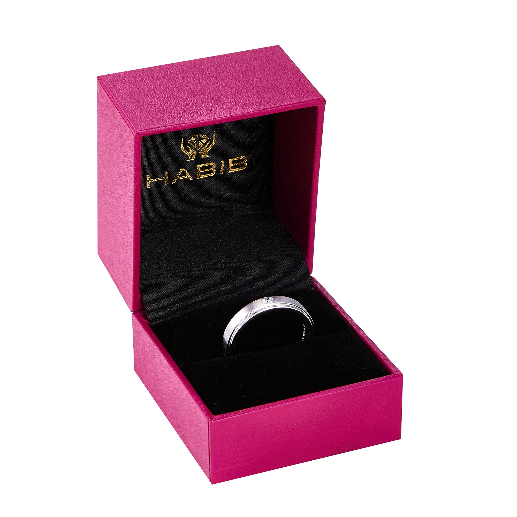 Flush Set Round Diamond Men's Ring in 925/Palladium 00977(PLD)