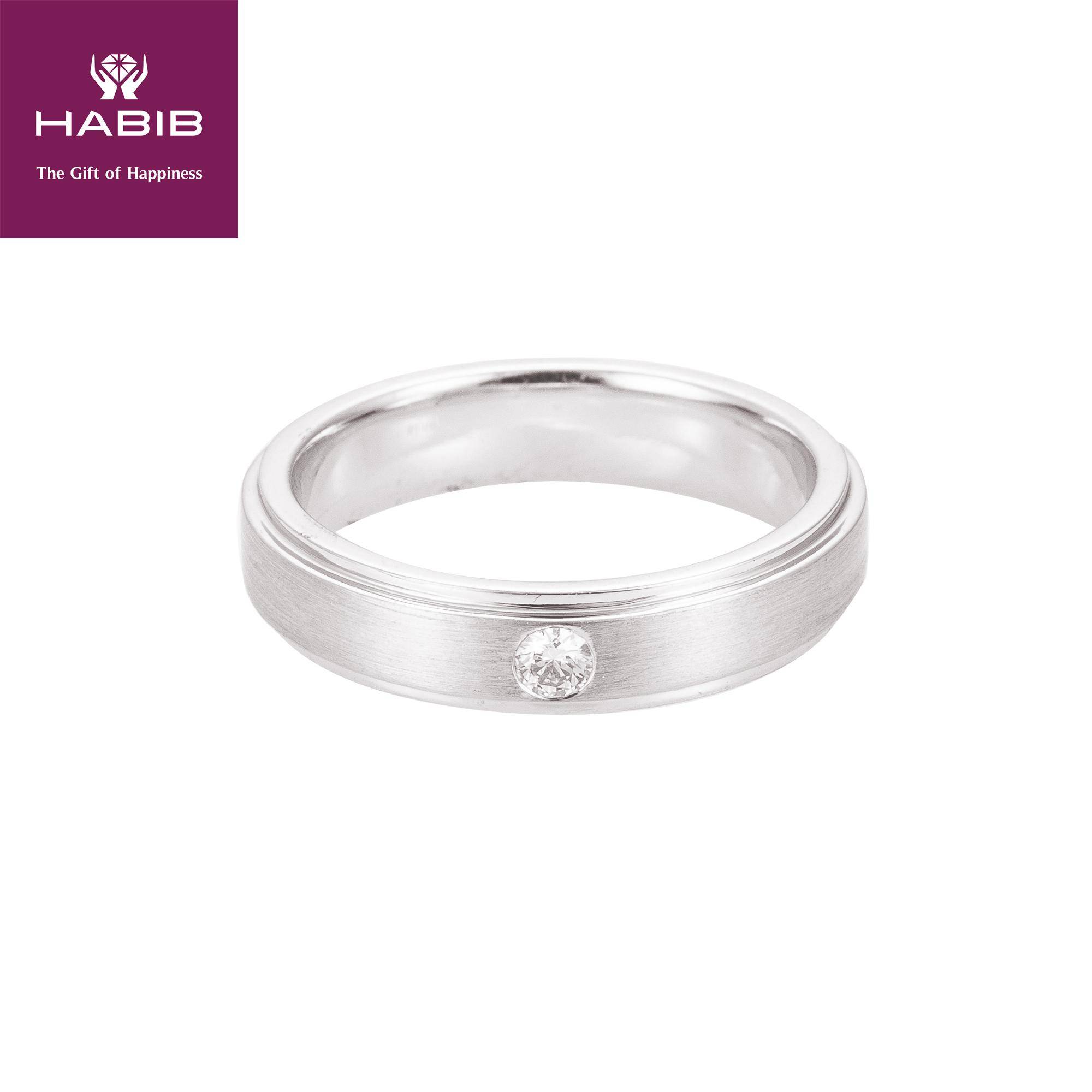 Flush Set Round Diamond Men's Ring in 925/Palladium 00977(PLD)