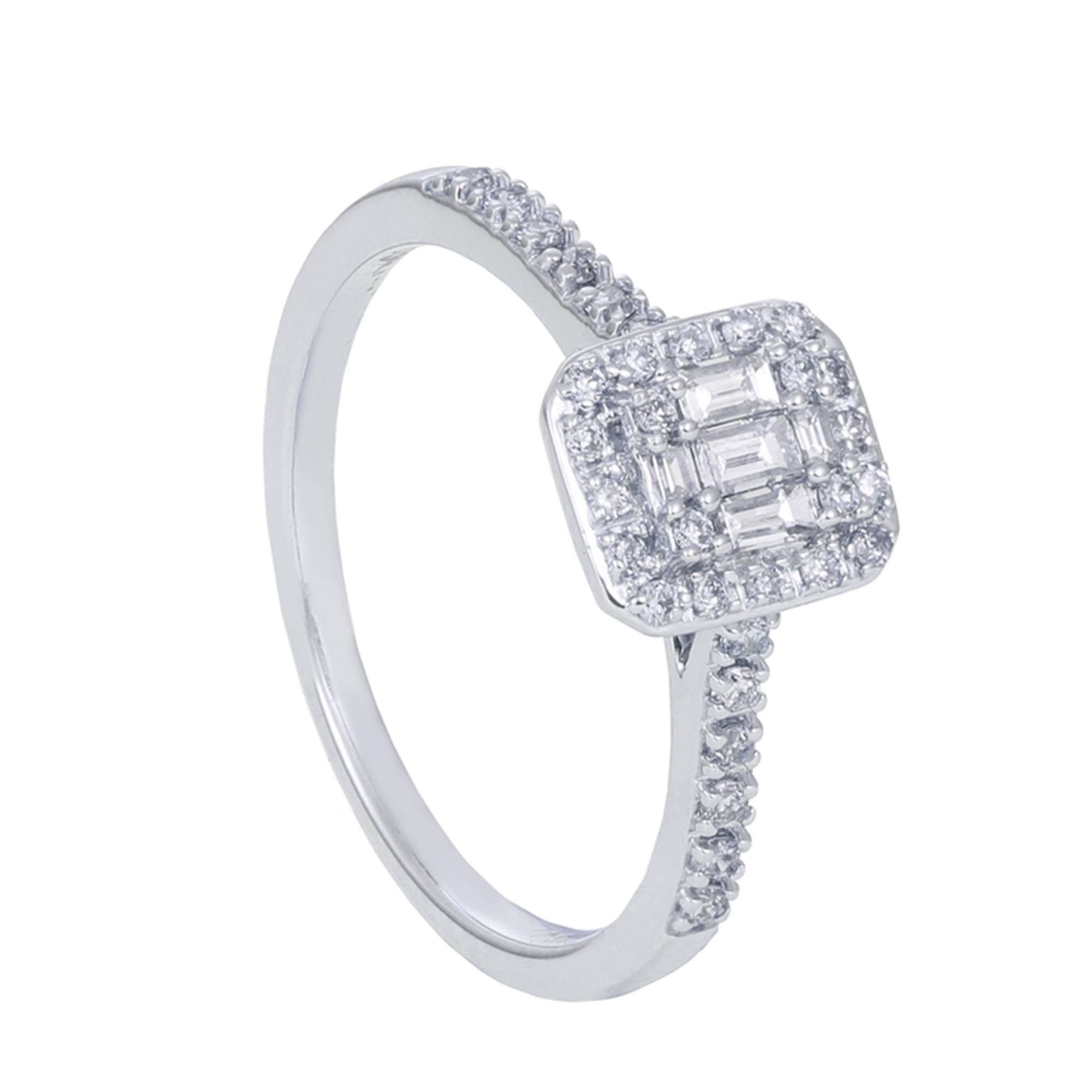 Fire On Ice White Diamond Ring | HABIB Jewels