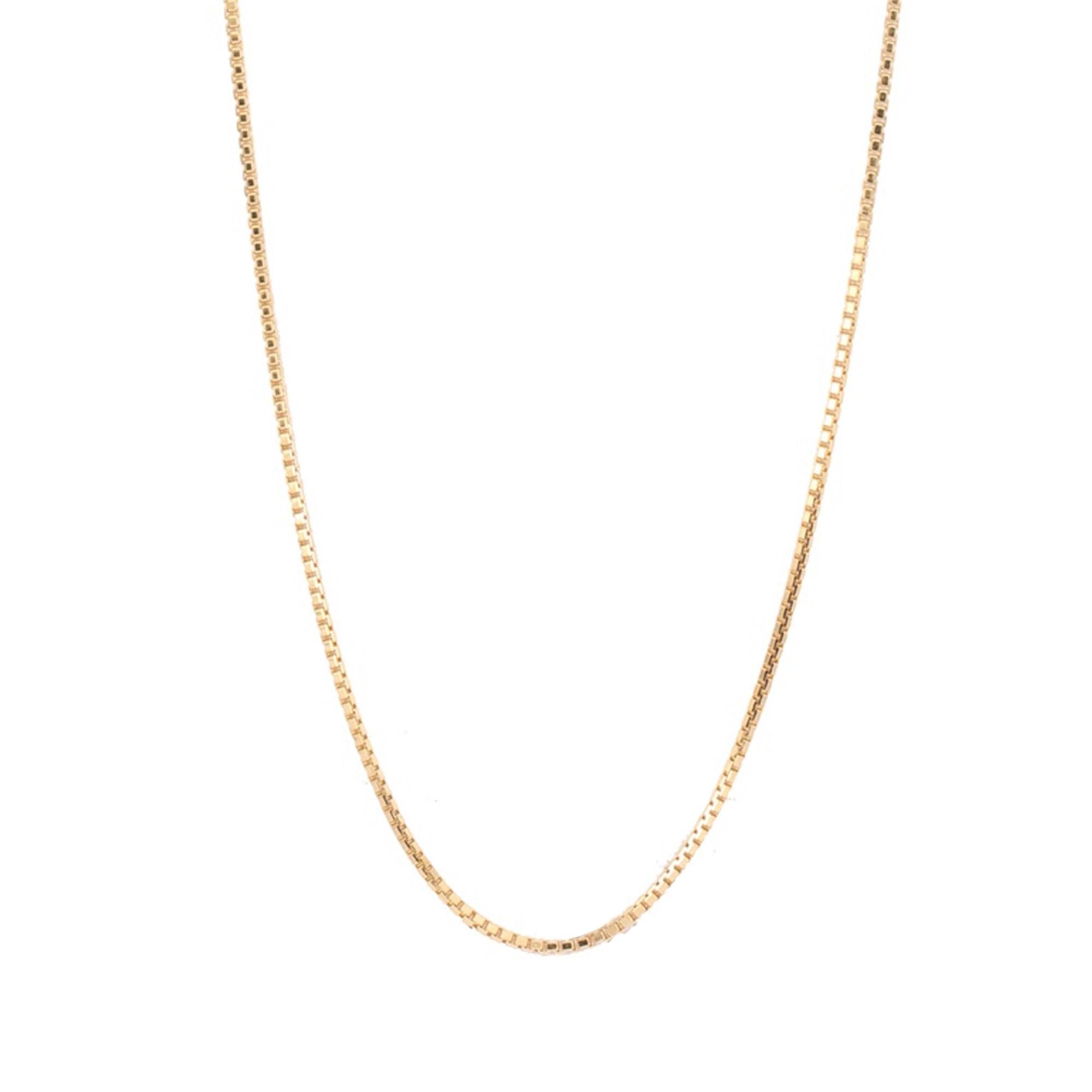 Box Chain Gold Necklace GC11C | HABIB