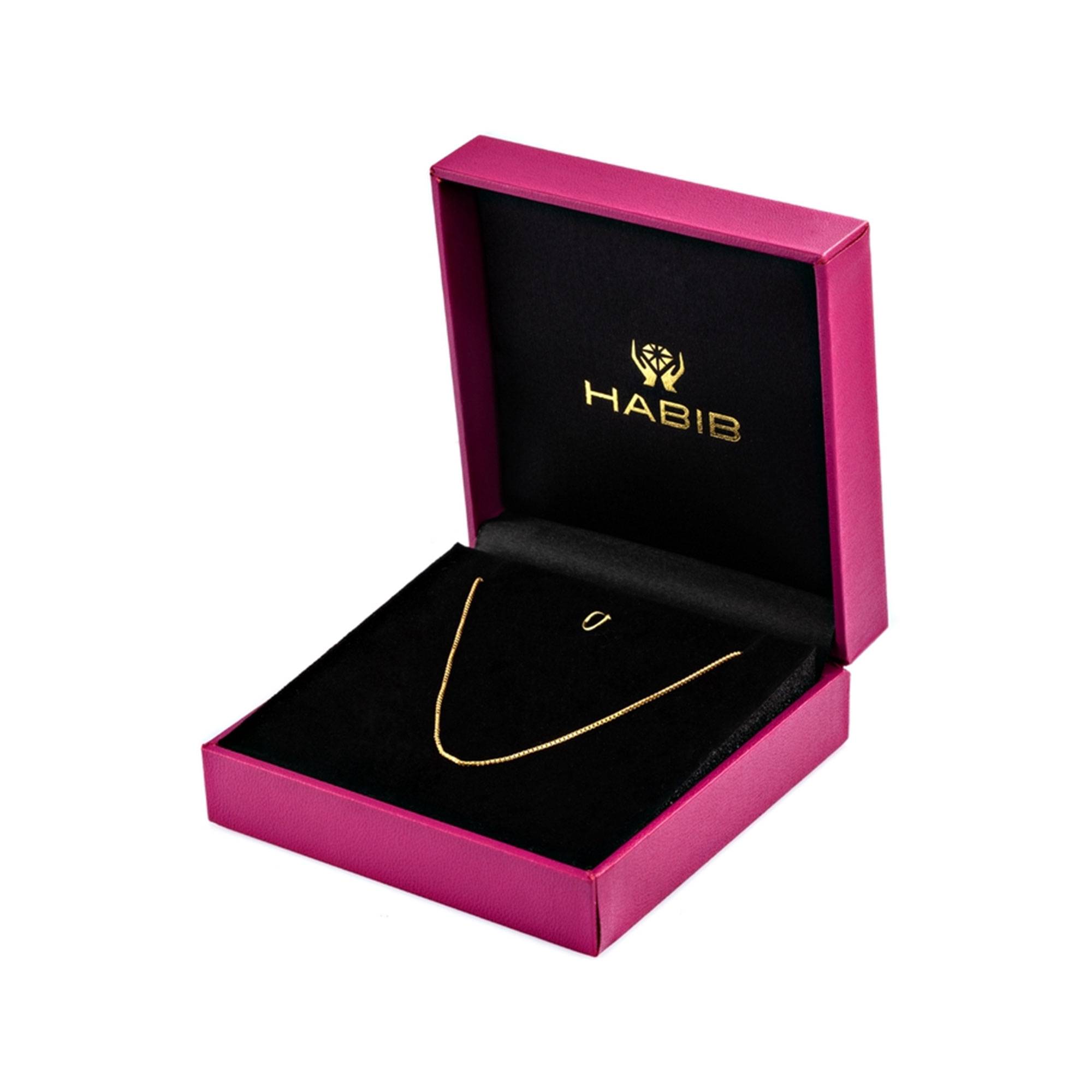 Box Chain Gold Necklace GC11C | HABIB