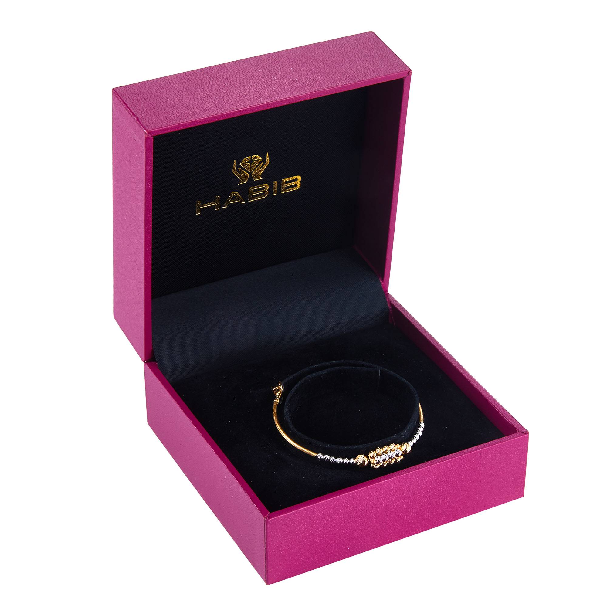Oro Italia 916 Baby White and Yellow Gold Bangle (4.14G) GB87280221(BBY ...