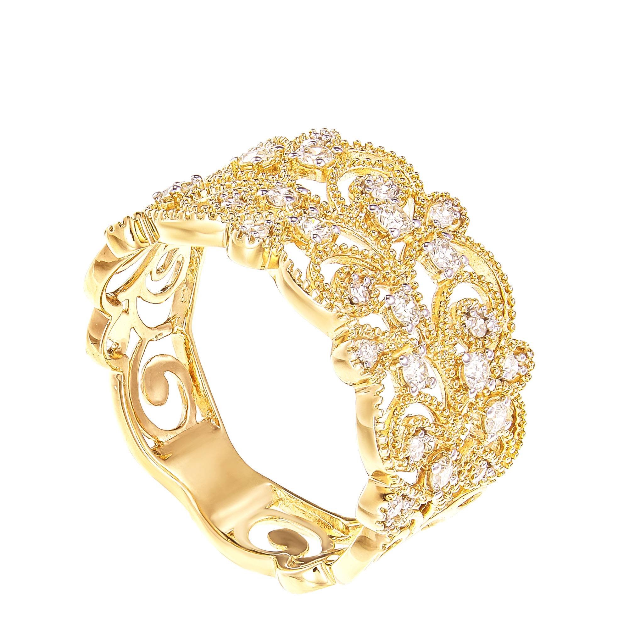Round Diamond Ring in 375/9K Yellow Gold 259720121(YG) | HABIB Jewels