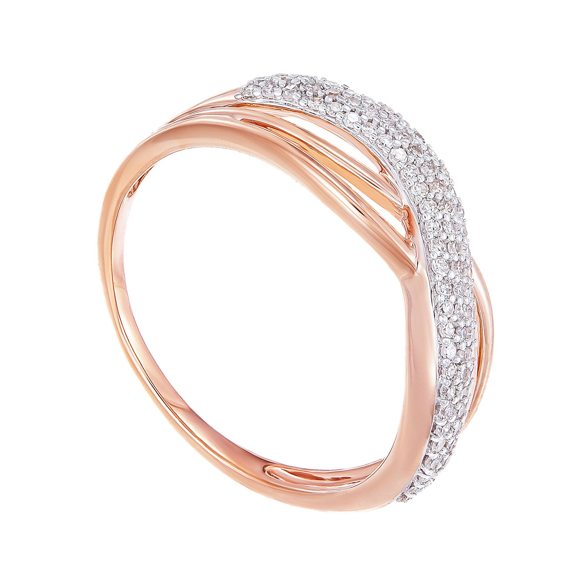 Pave Set Round Diamond Infinity Ring in 375/9K Rose Gold 24815 | HABIB ...